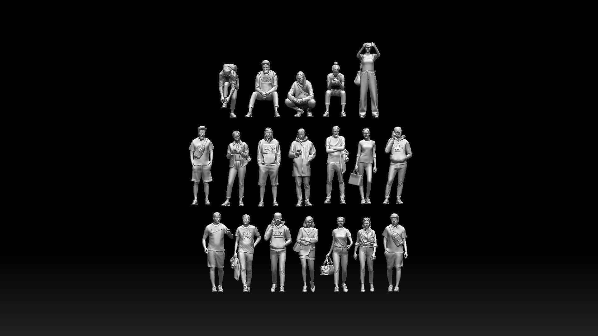 young people 3D model 3D printable | CGTrader
