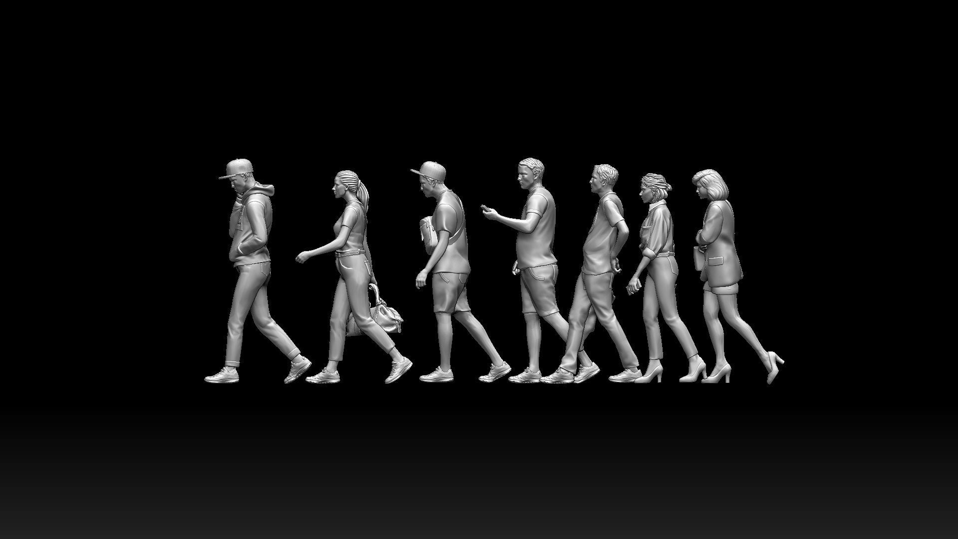 young people 3D model 3D printable | CGTrader
