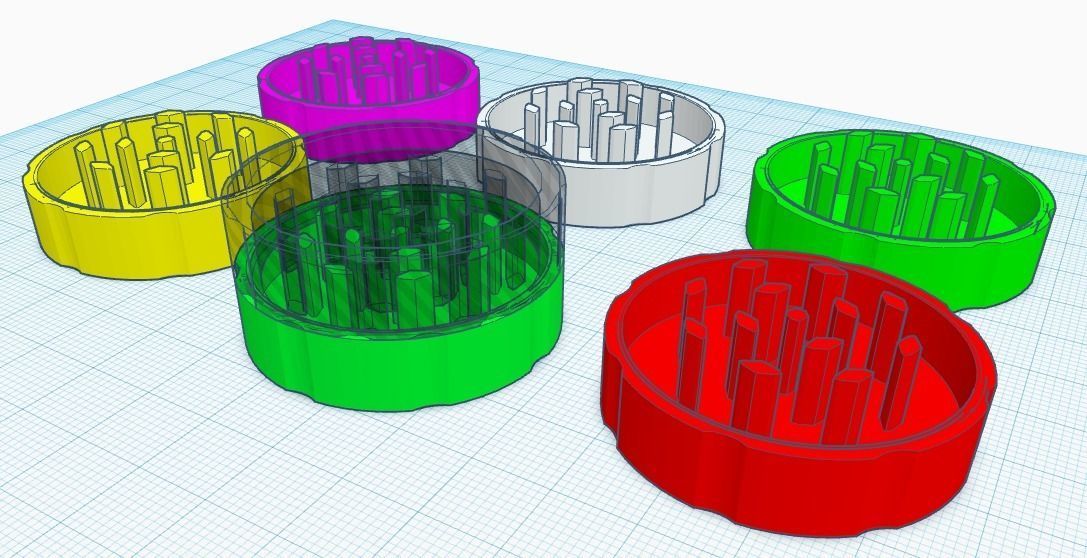 12 Different Weed Crusher Designs Cannabis Grinder Multipack 3D model ...