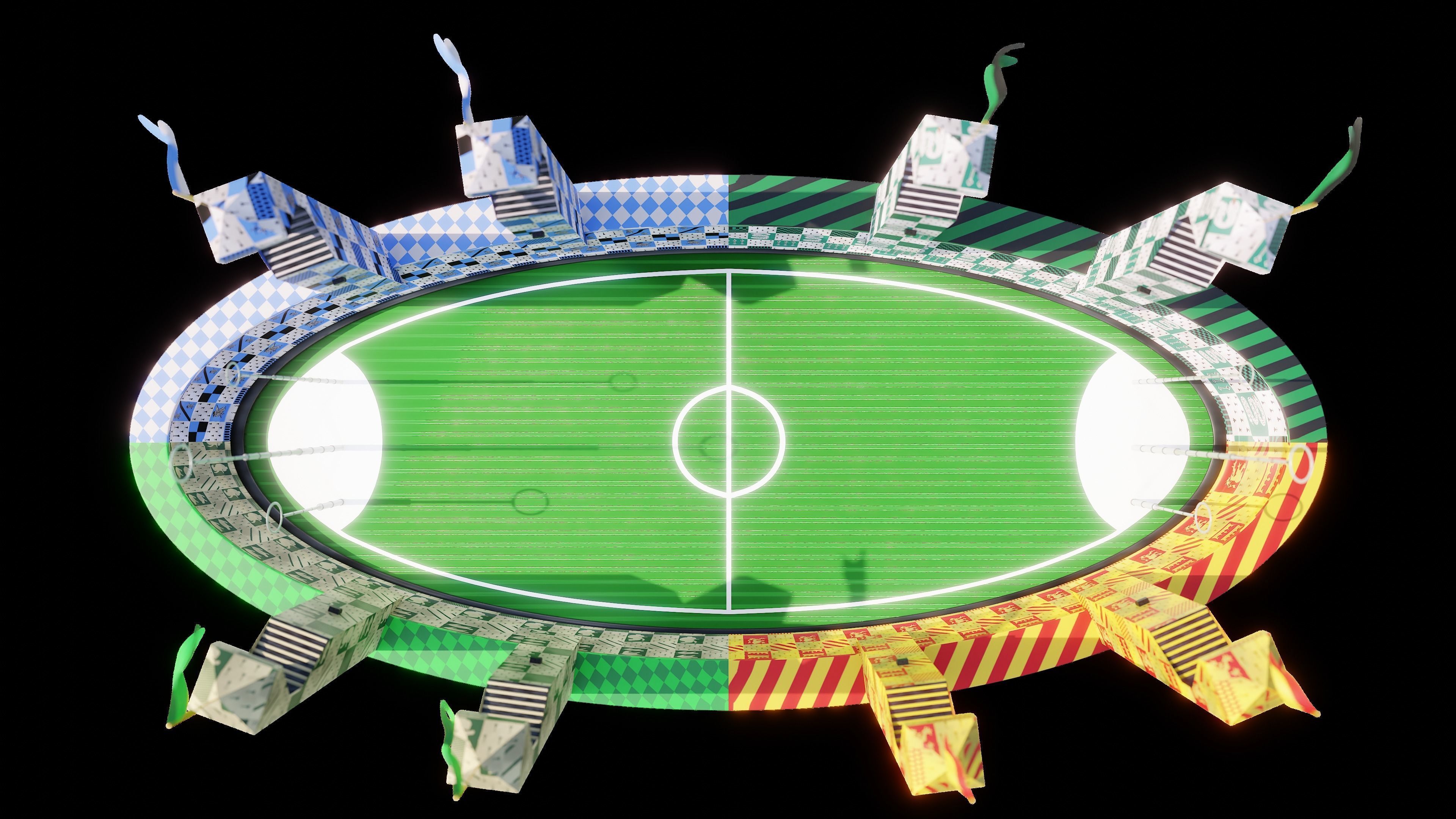 Harry Potter Quidditch Arena 3D Model 3D model | CGTrader