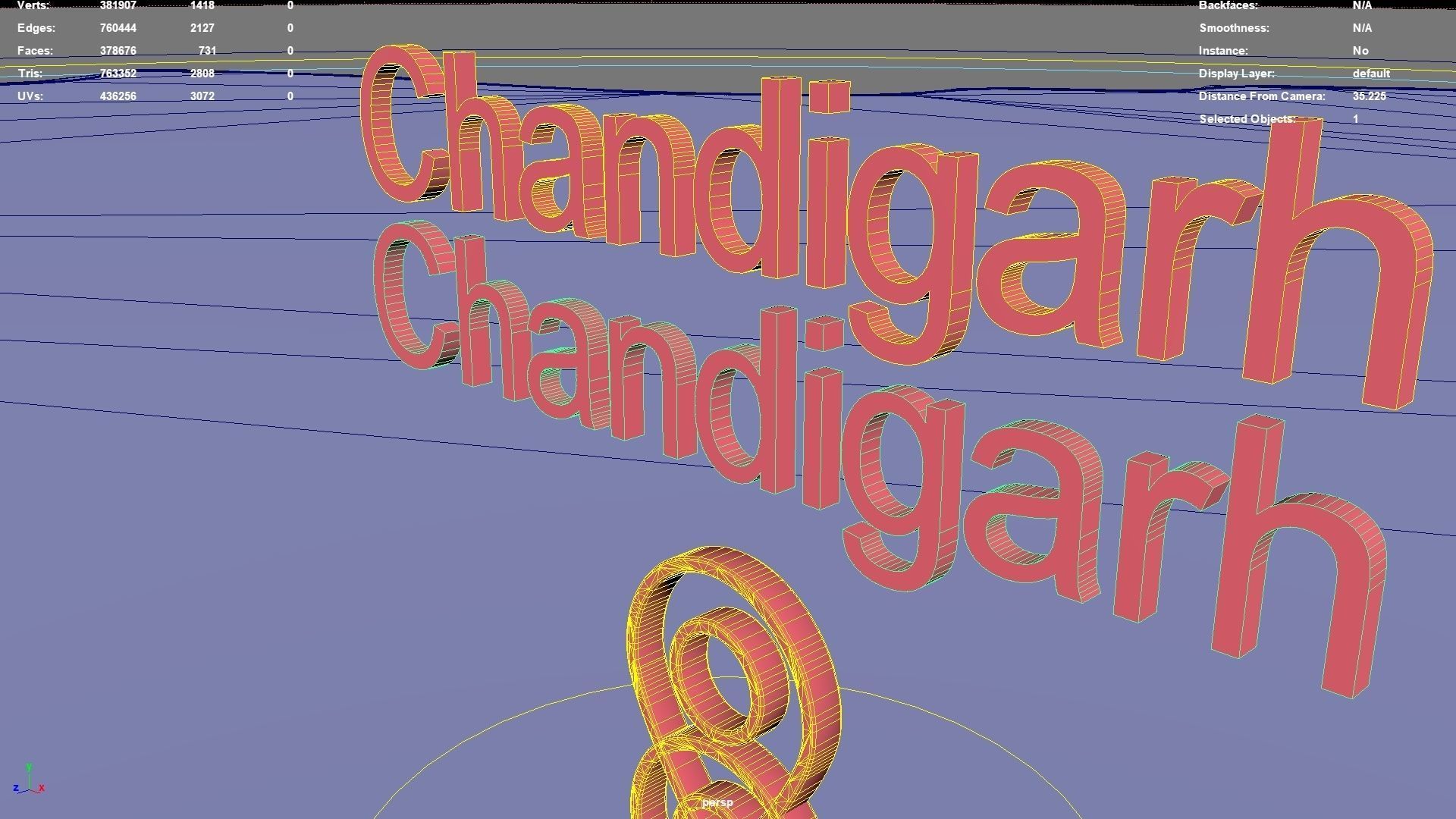 Chandigarh India map region 3D model geography political 3D model ...