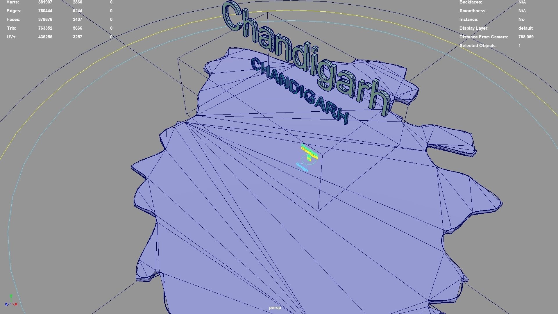Chandigarh India map region 3D model geography political 3D model ...