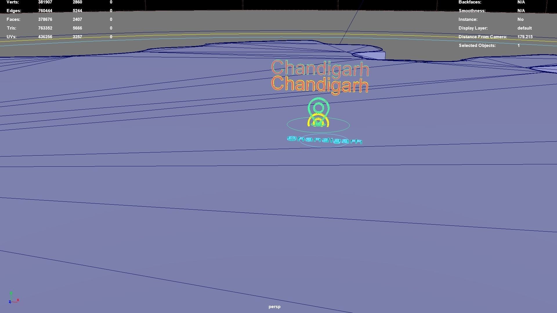 Chandigarh India map region 3D model geography political 3D model ...