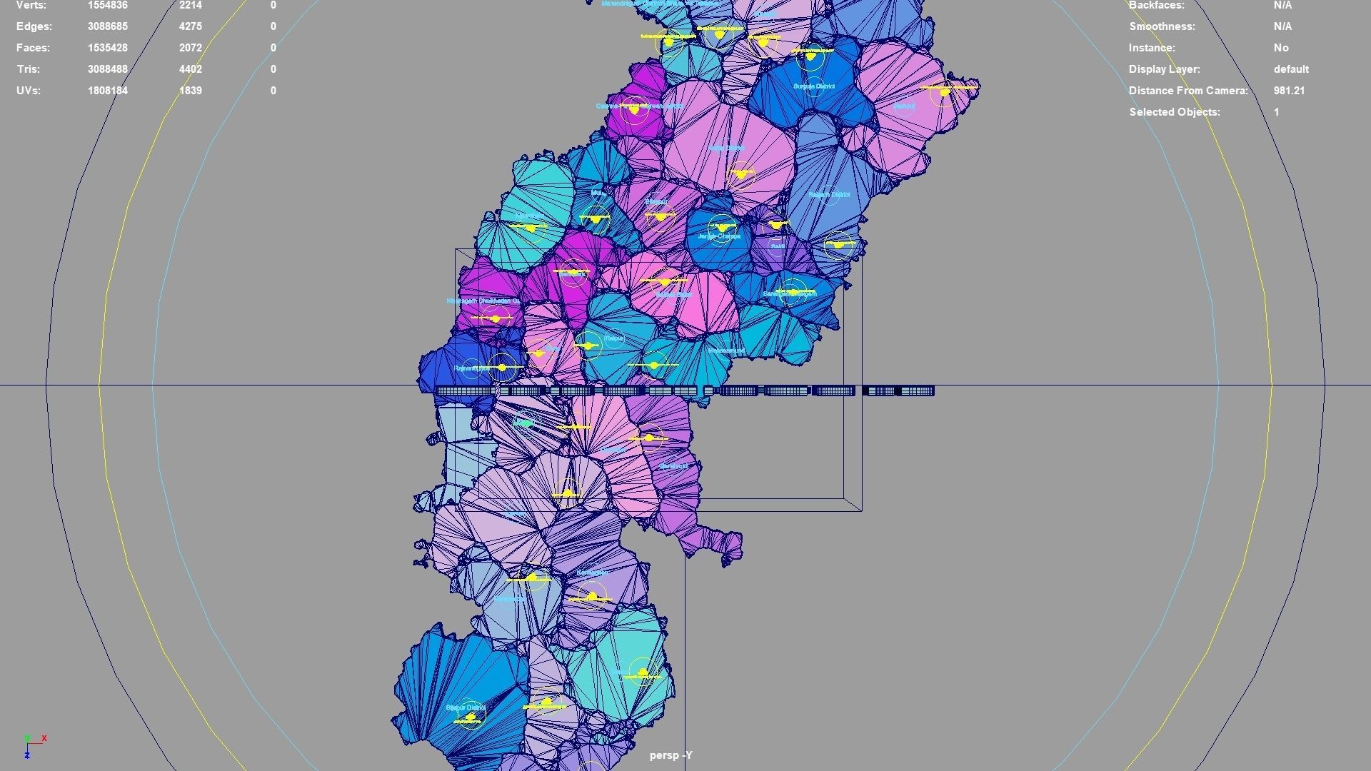 Chhattisgarh India map region 3D model geography political 3D model ...