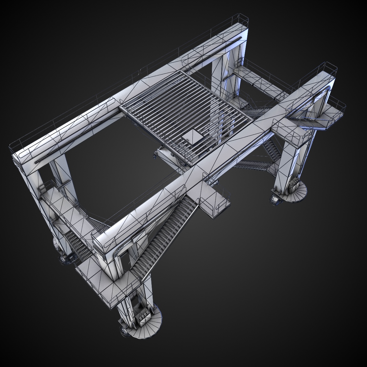 3D model Gantry Crane VR / AR / low-poly | CGTrader