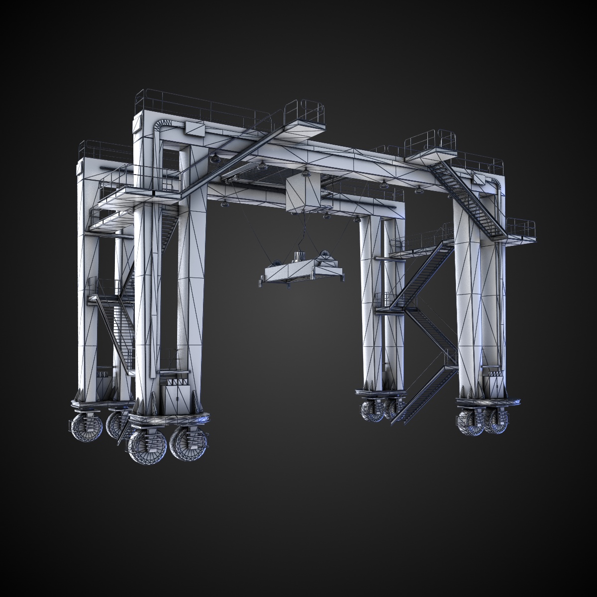 3D model Gantry Crane VR / AR / low-poly | CGTrader