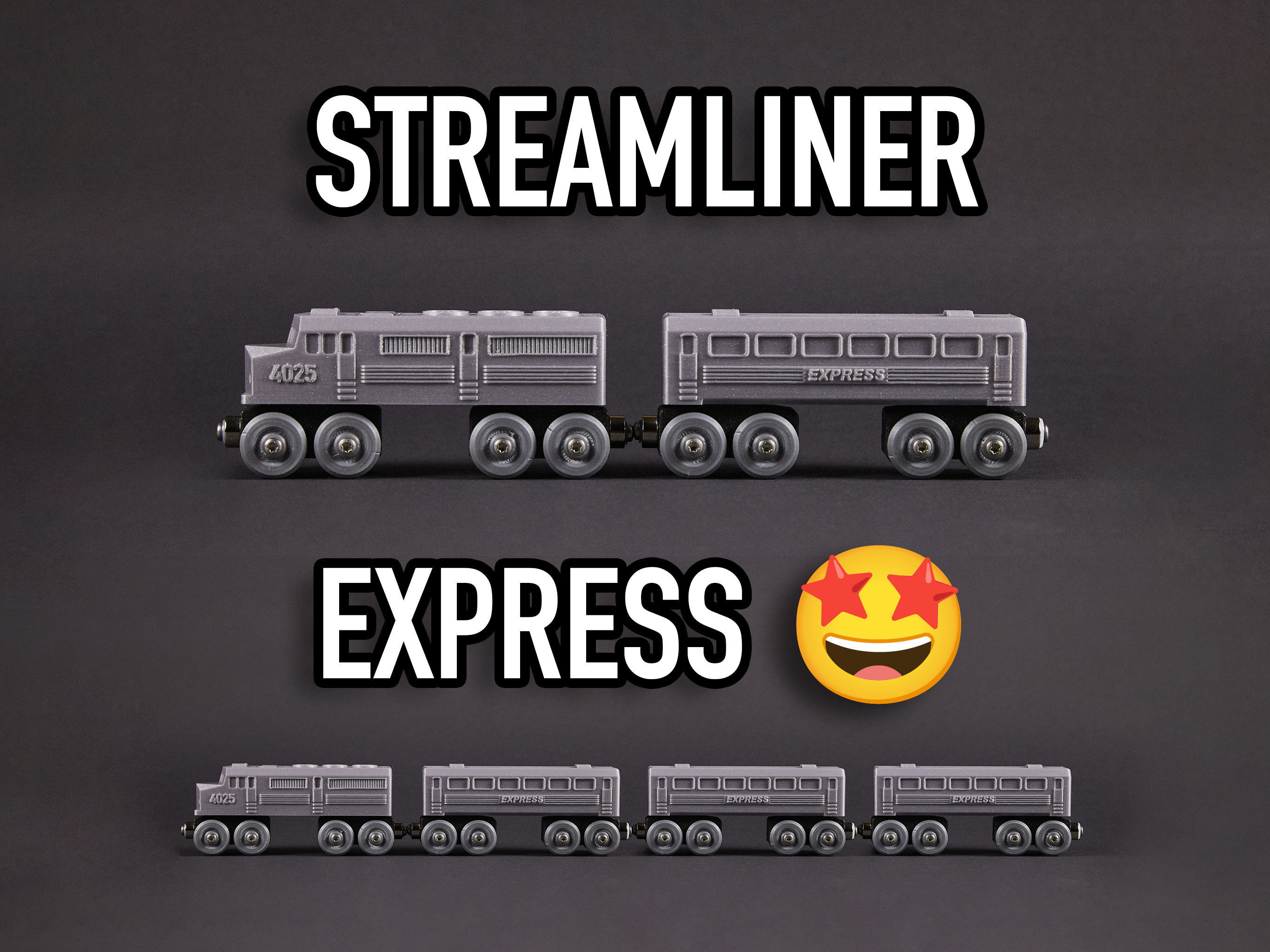 Streamliner Toy Train BRIO IKEA compatible 3D model 3D printable | CGTrader