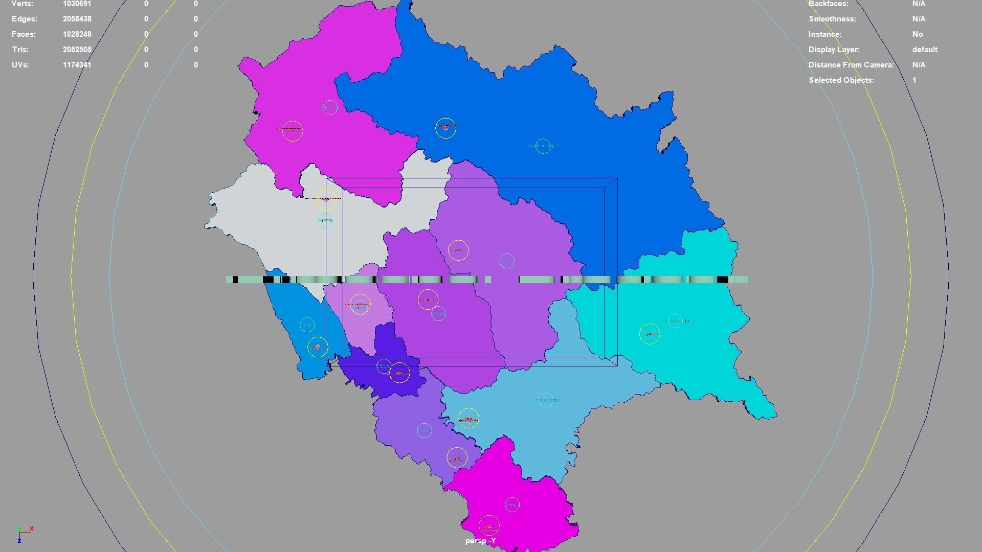 Himachal Pradesh India map region 3D model geography political 3D model ...