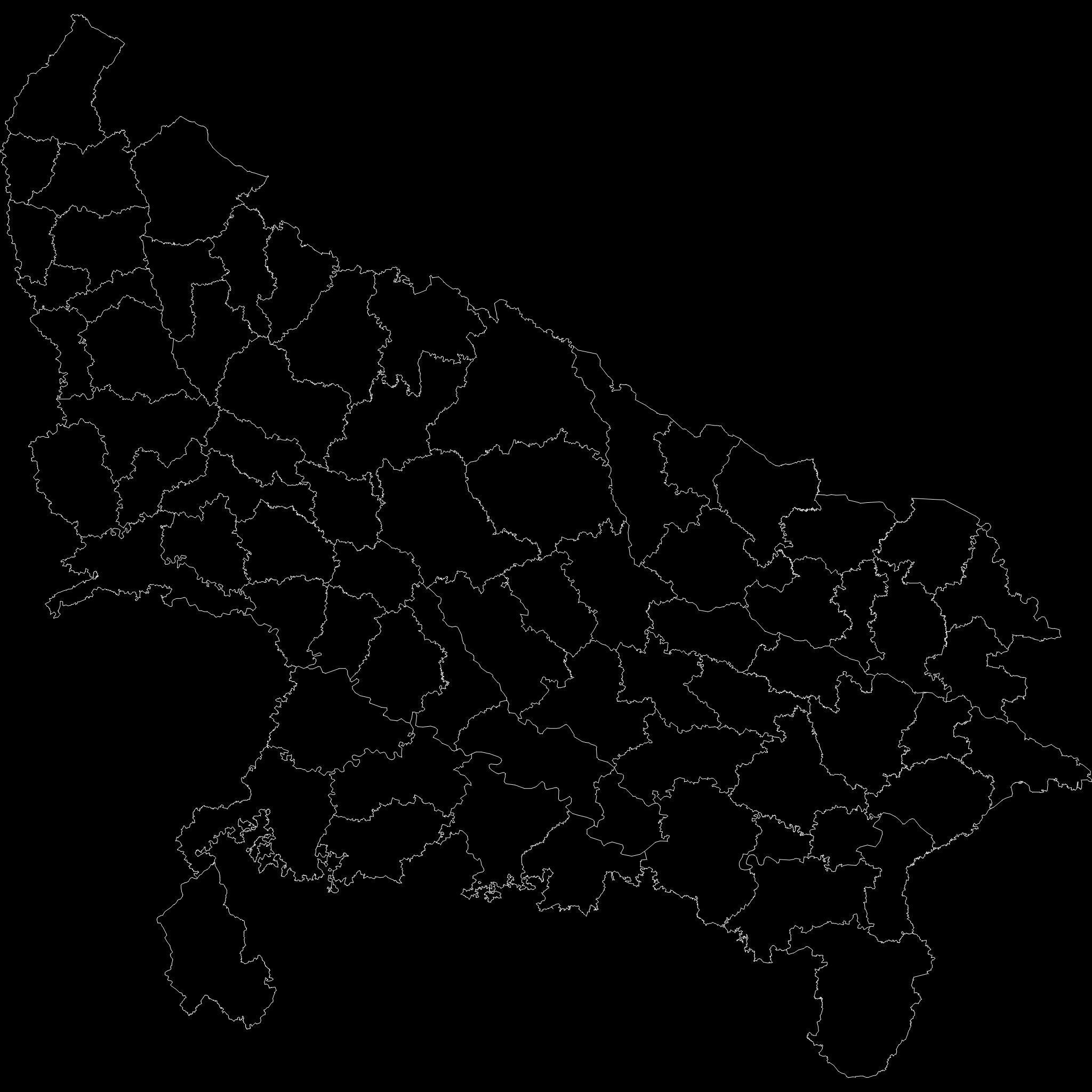 Uttar Pradesh India map region 3D model geography political 3D model ...