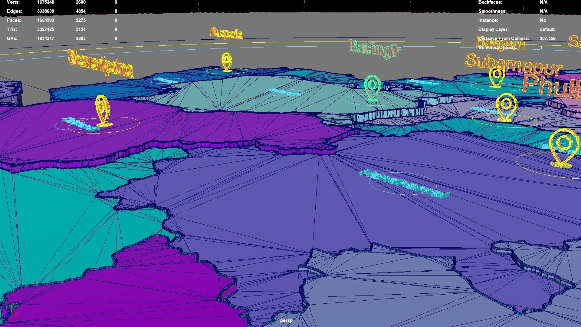 Odisha India map region 3D model geography political geographic 3D ...