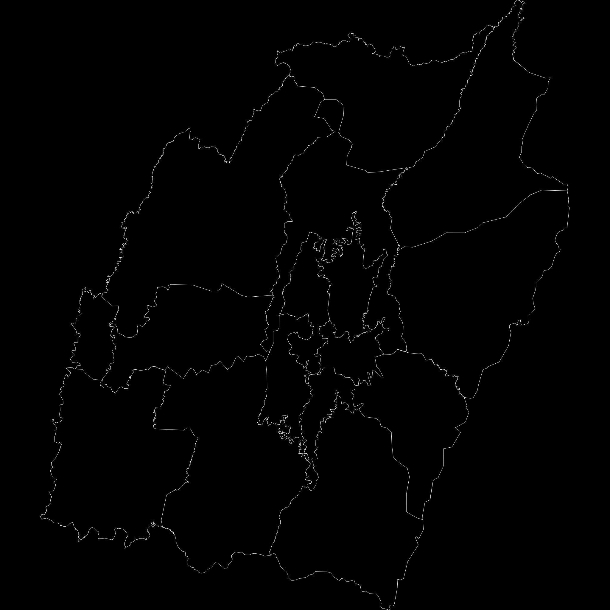 Manipur India map region 3D model geography political 3D model rigged ...