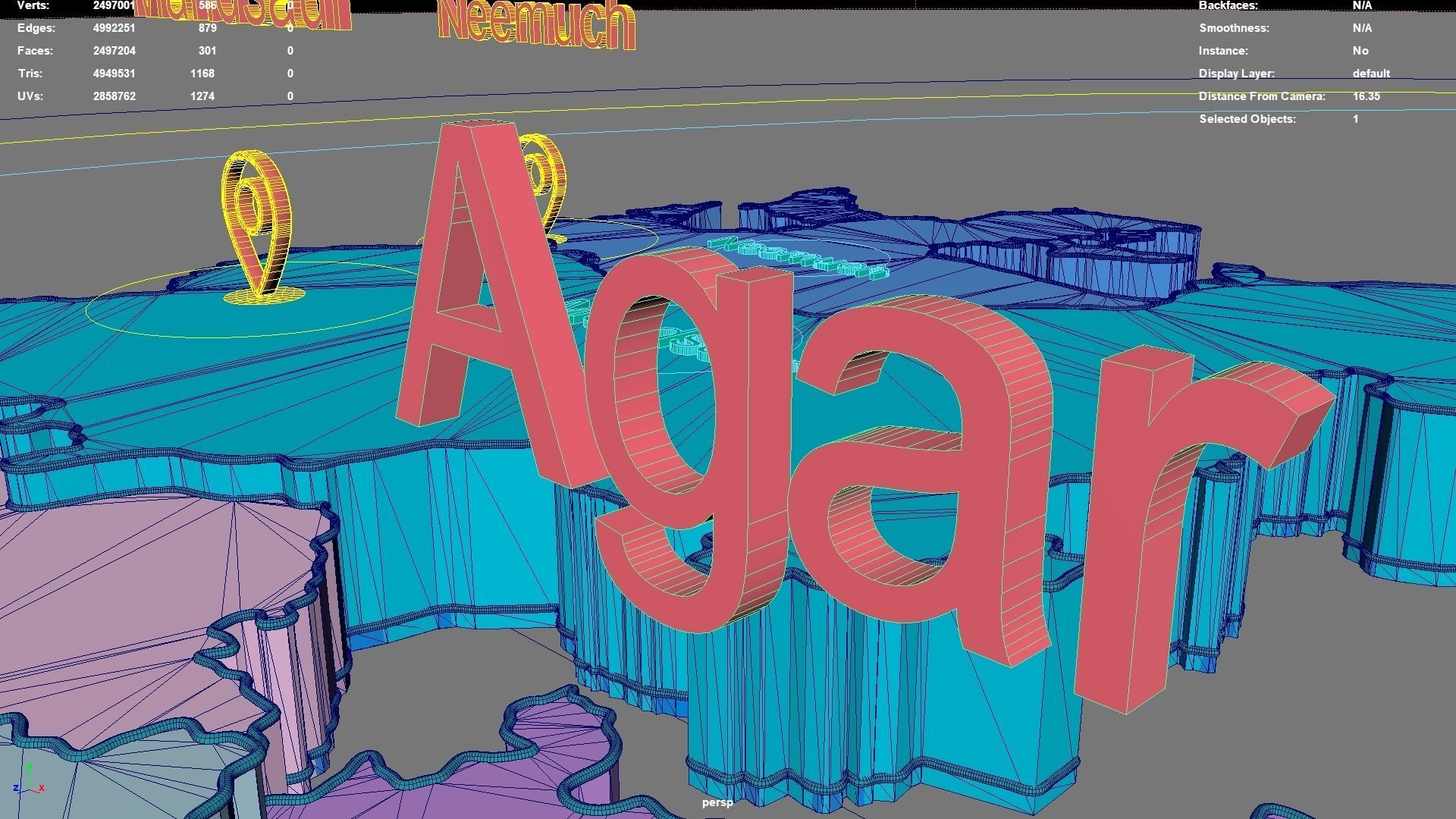 Madhya Pradesh India map region 3D model geography political 3D model ...