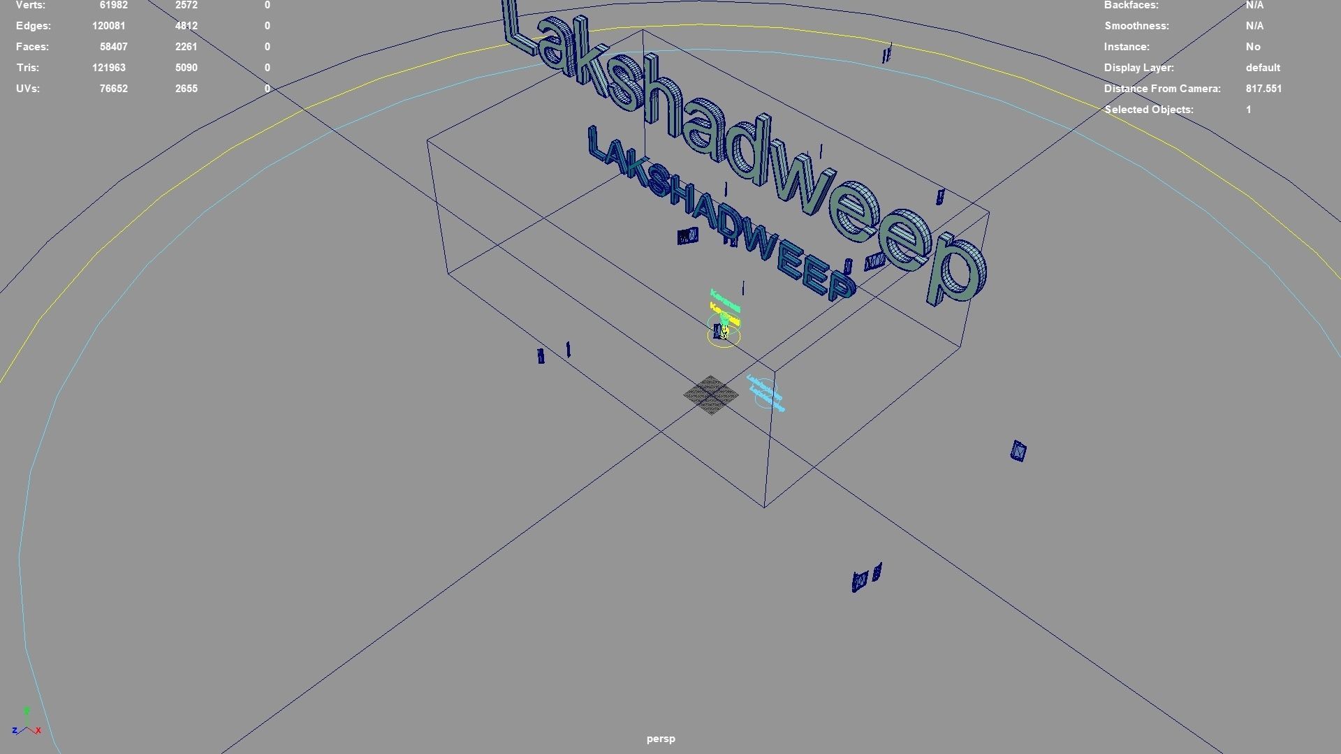 Lakshadweep India map region 3D model geography political 3D model ...