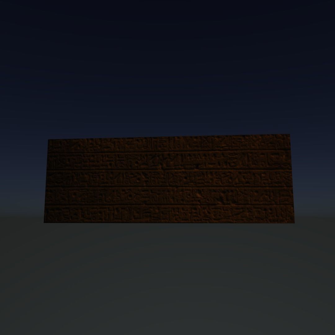 3D model Egyptian pharaohs wall VR / AR / low-poly | CGTrader
