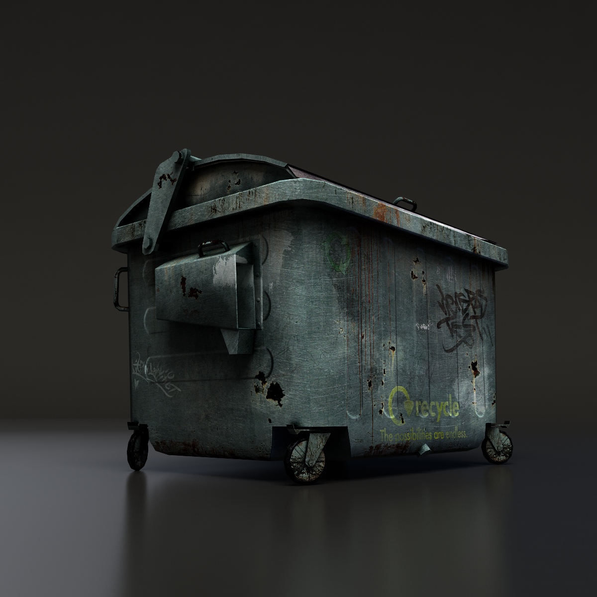3D model Garbage Dumpster VR / AR / low-poly | CGTrader