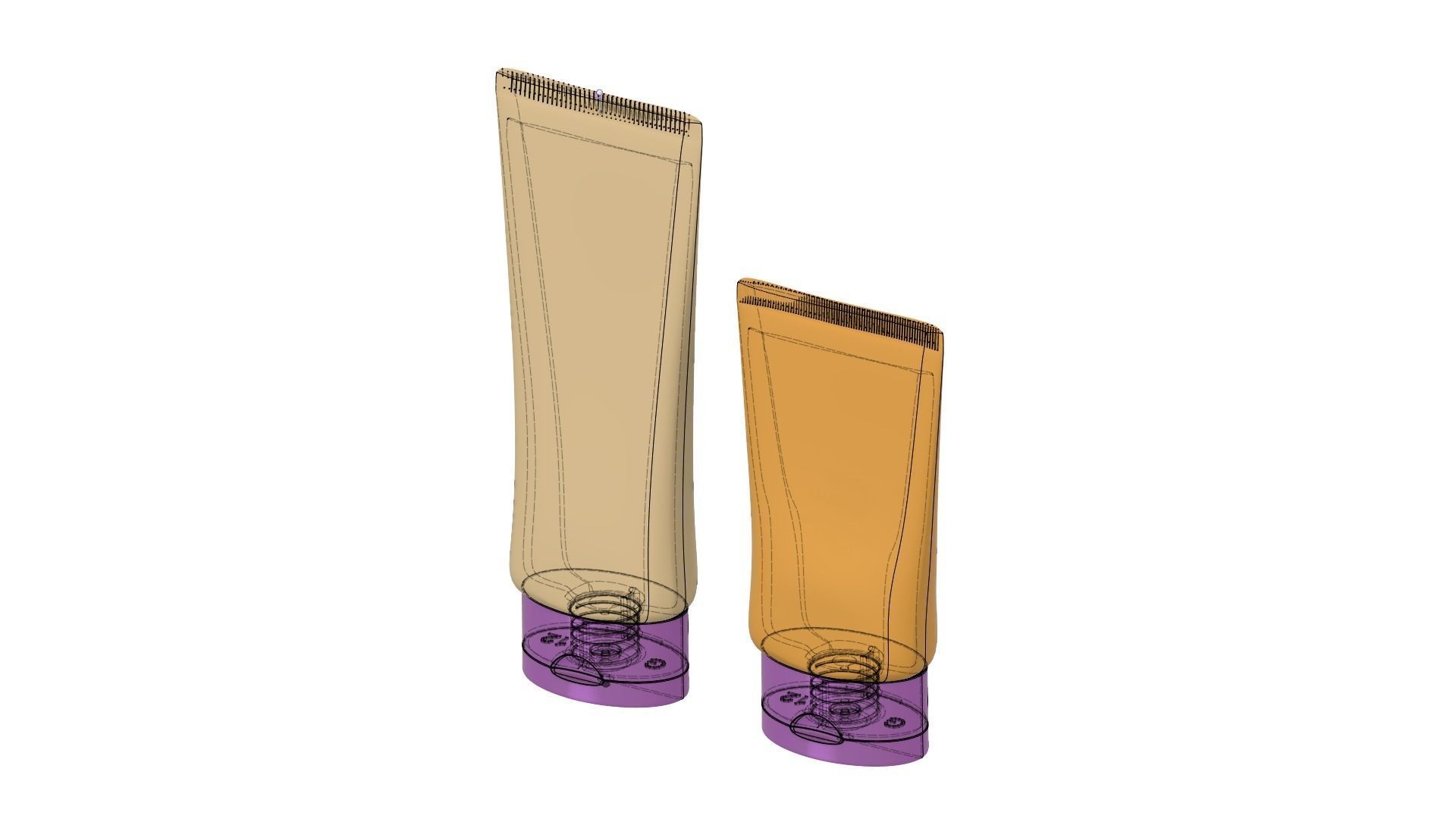 Cosmetic Squeeze Tube Bottle Container with flip cap free 3D model ...