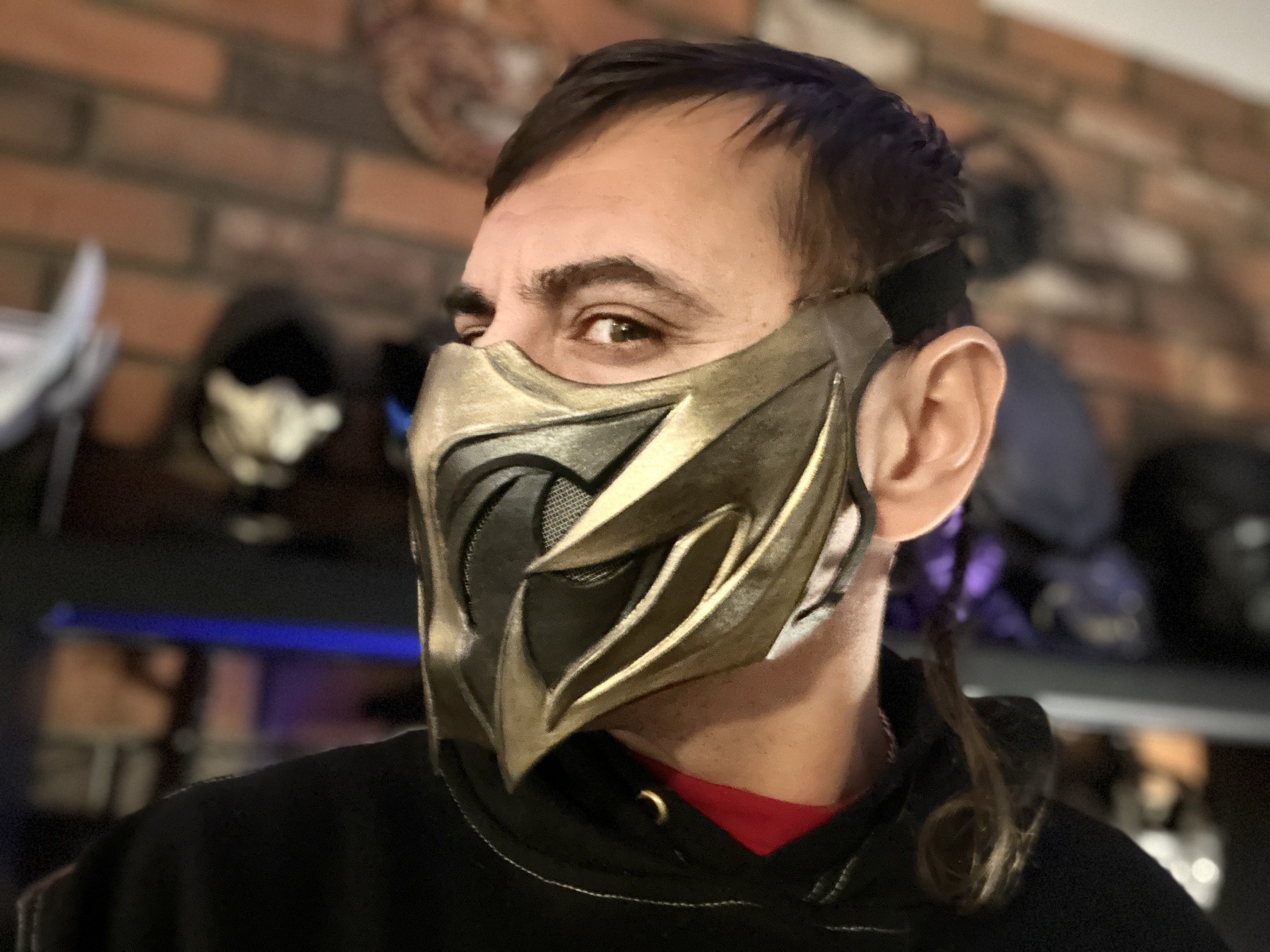 Scorpion mask from MK1 - World of Flame 3D model 3D printable | CGTrader