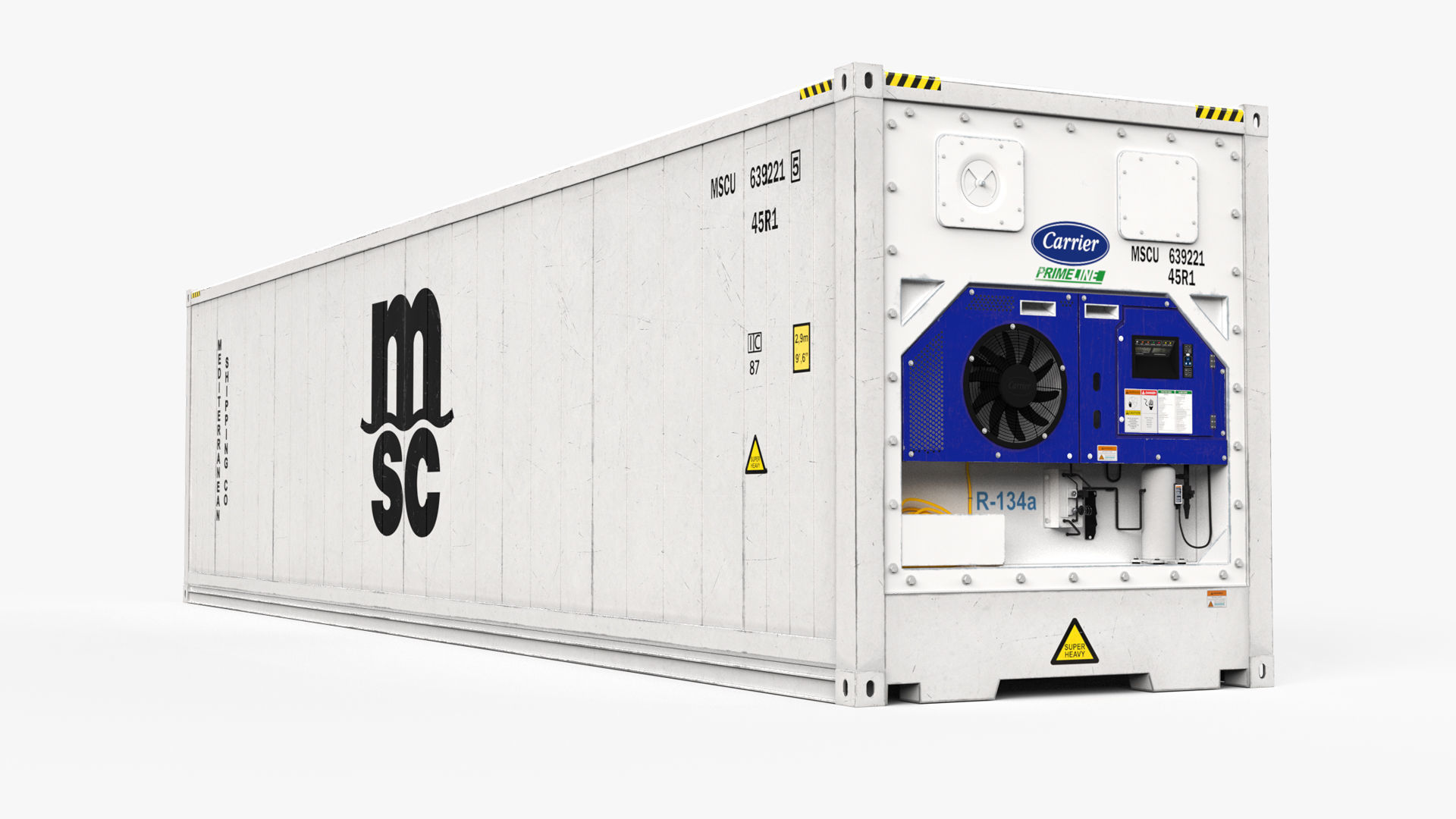 40ft MSC Container Reefer CARRIER 3D model | CGTrader