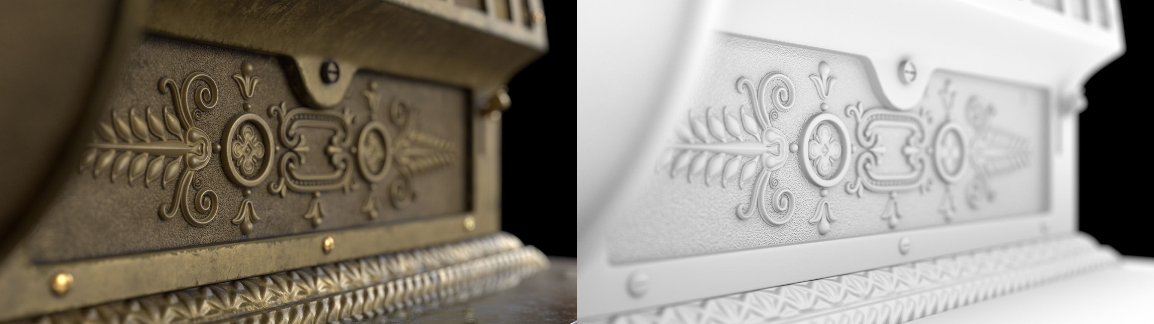 NCR Cash Register Model 442 Highly Detailed - Hero Asset 3D model ...