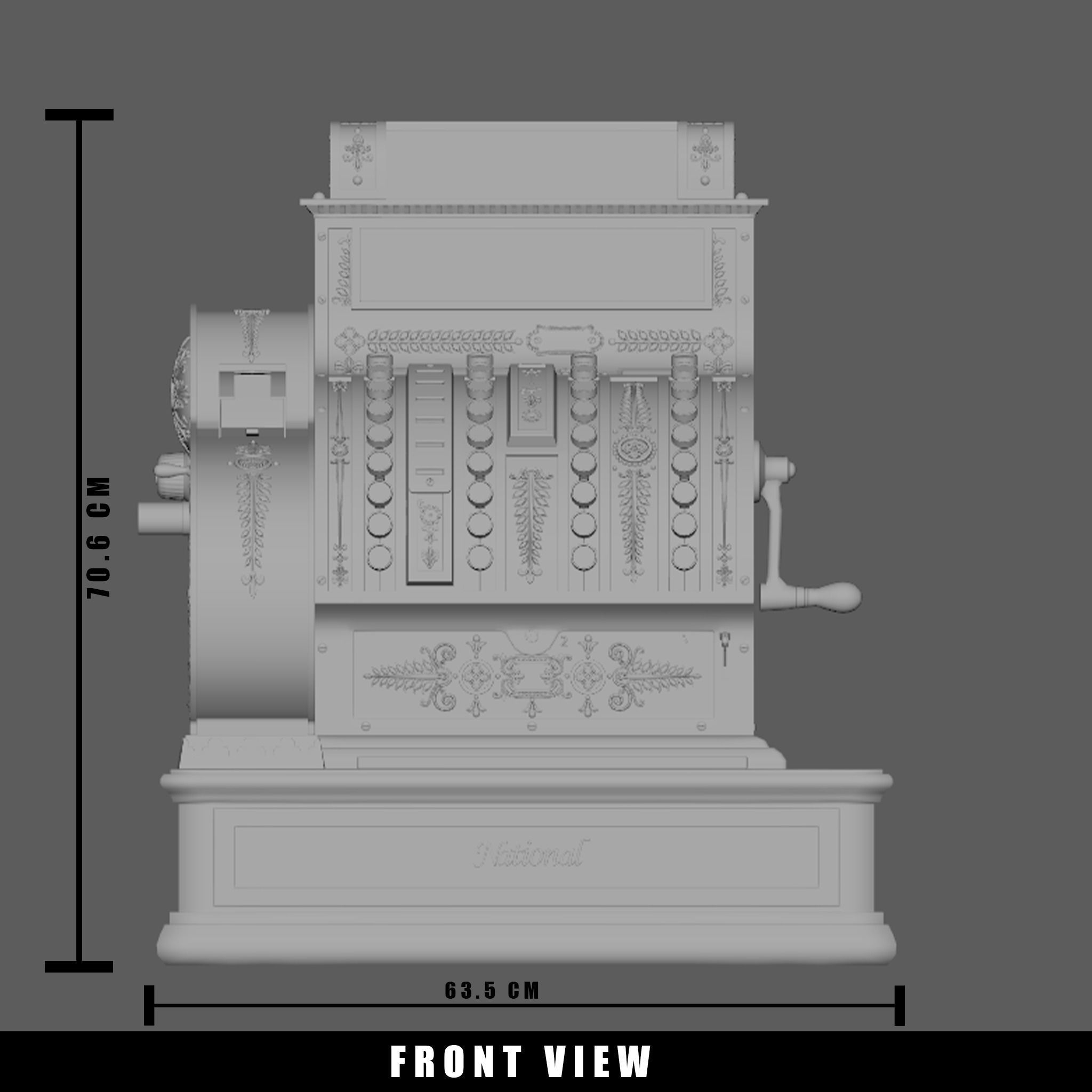 NCR Cash Register Model 442 Highly Detailed - Hero Asset 3D model ...