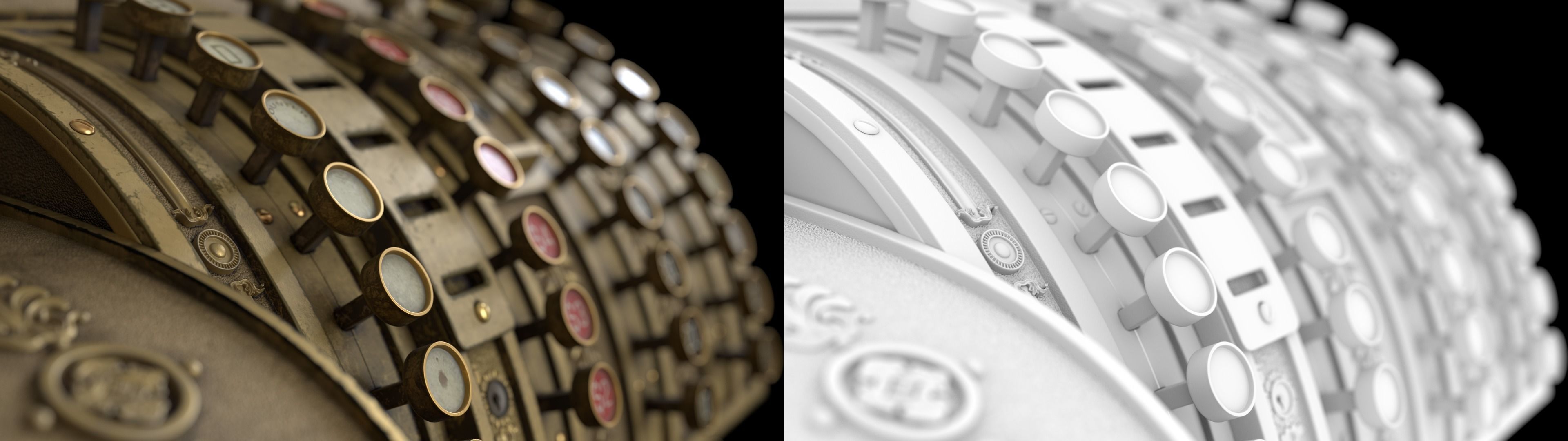 NCR Cash Register Model 442 Highly Detailed - Hero Asset 3D model ...