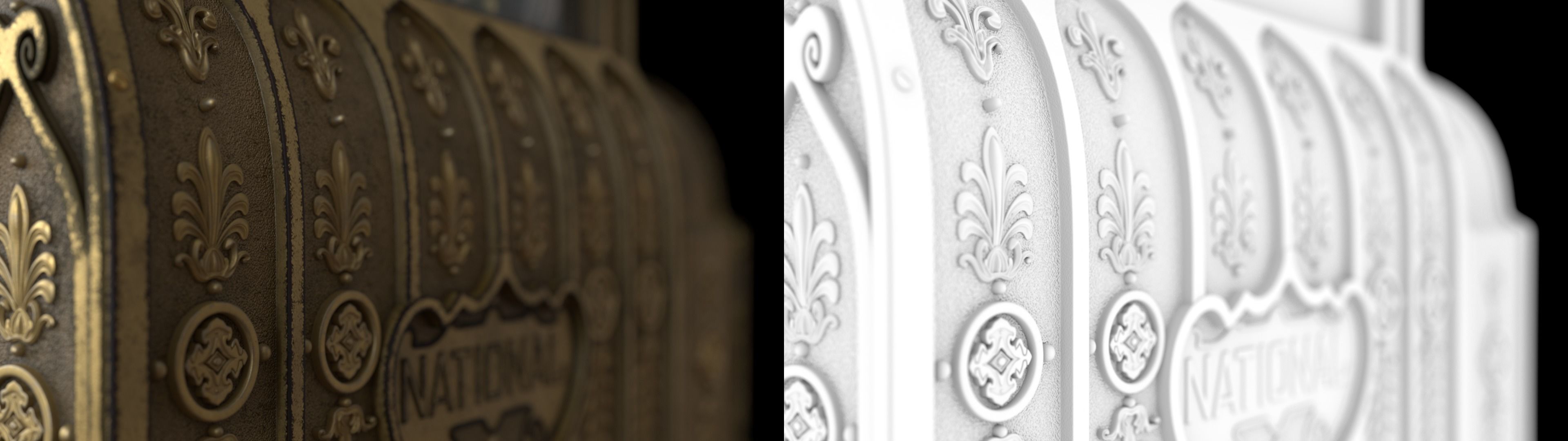 NCR Cash Register Model 442 Highly Detailed - Hero Asset 3D model ...