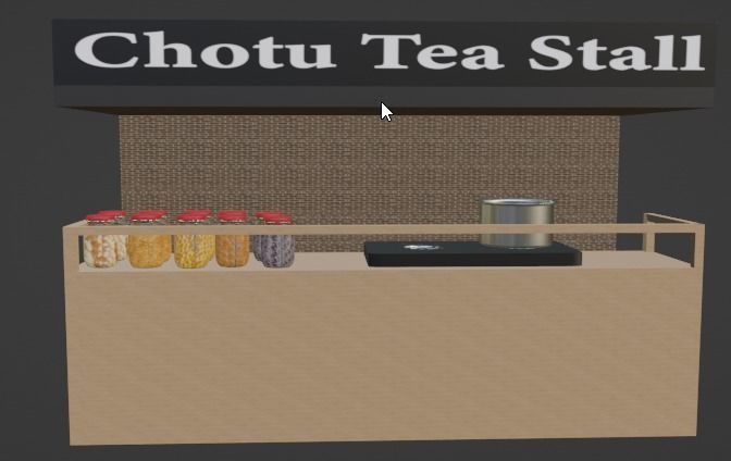 tea stall free 3D model | CGTrader