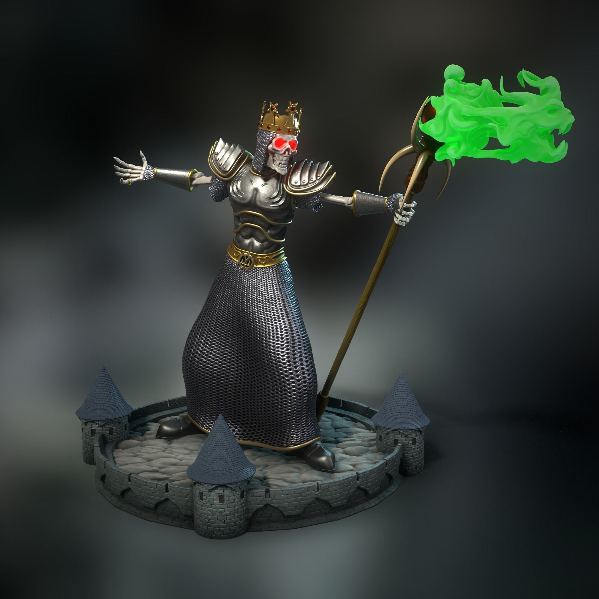 Heroes 3 Power Lich of Necropolis Model for 3D printing 3D model 3D ...