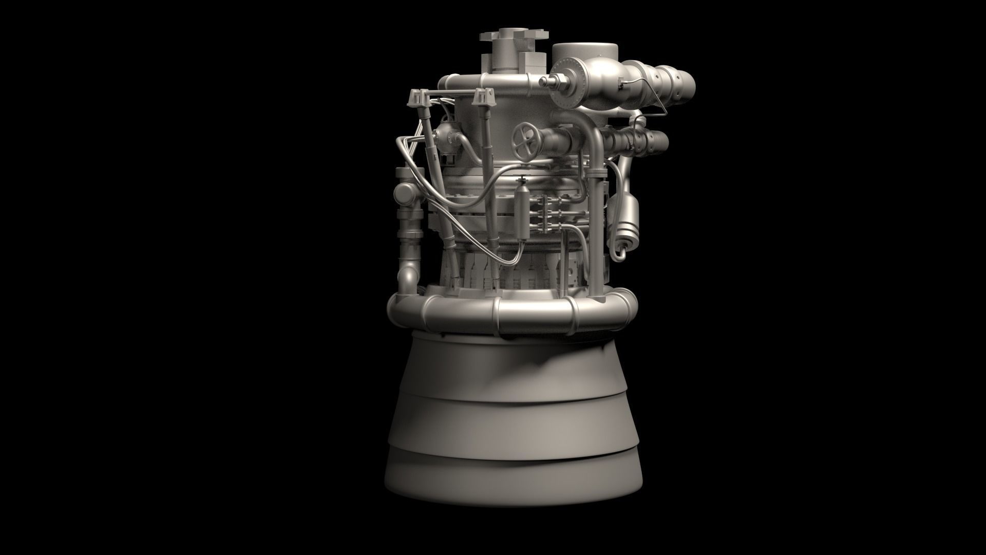 rocket engine free 3D model | CGTrader