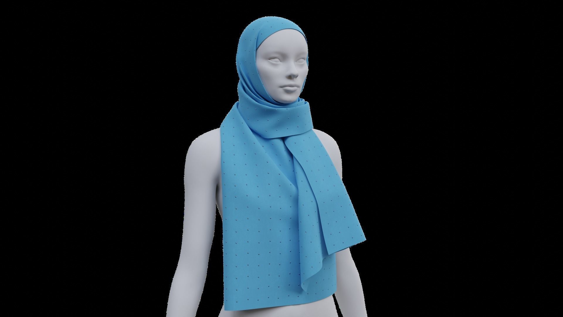 3D model Hijab Shawl 03 VR / AR / low-poly | CGTrader