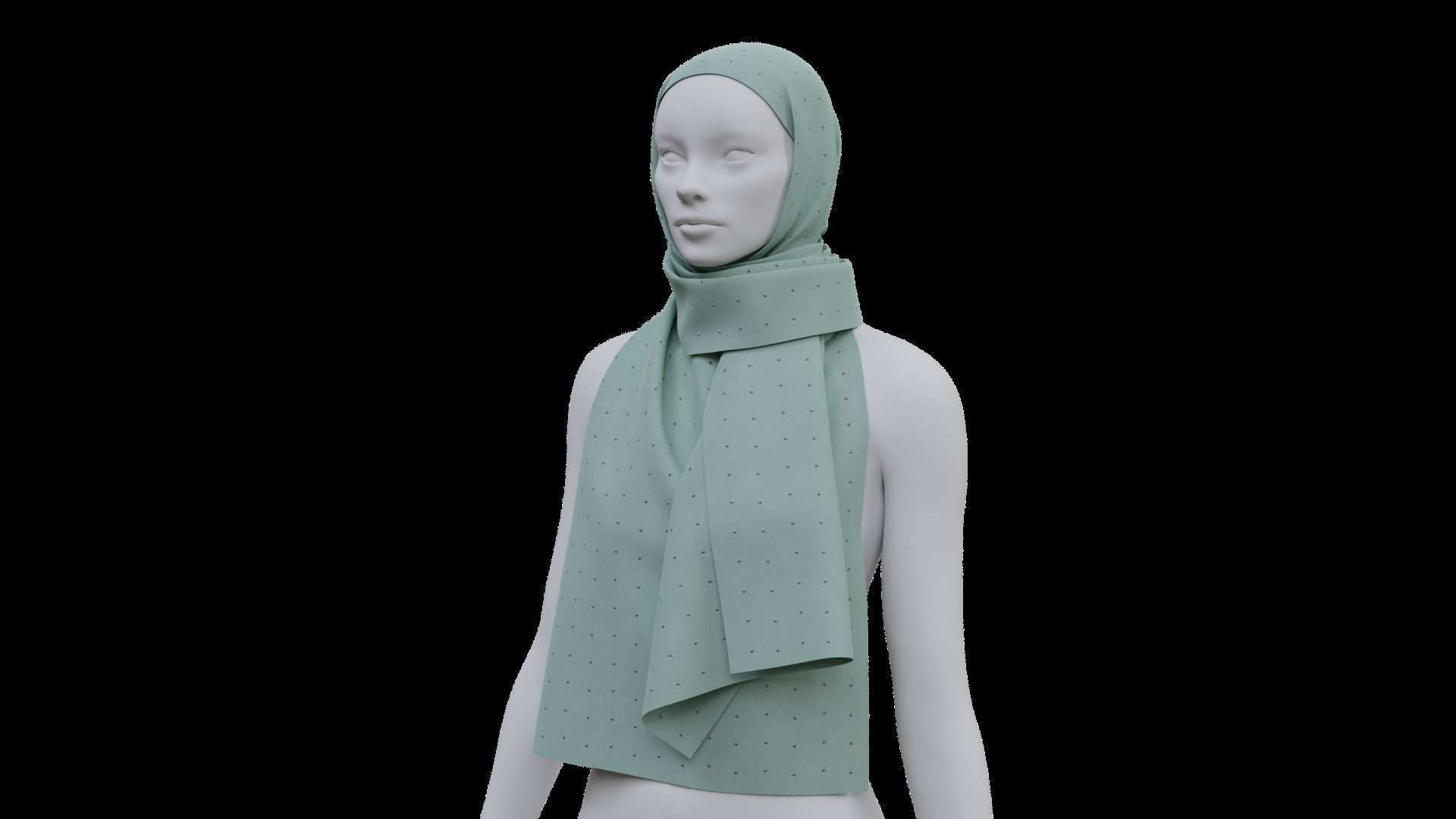 3D model Hijab Shawl 03 VR / AR / low-poly | CGTrader