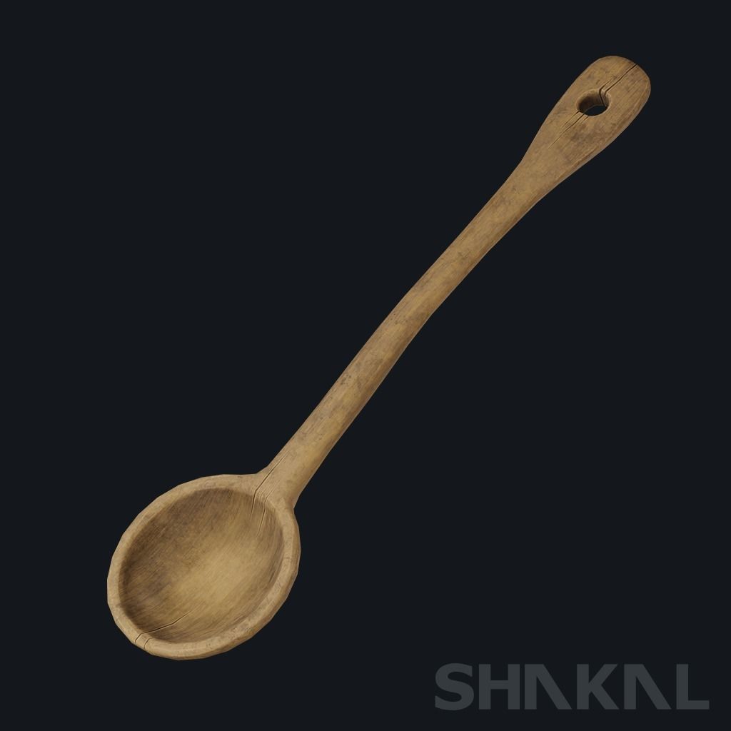 Wooden spoon - TP025 free VR / AR / low-poly 3D model | CGTrader
