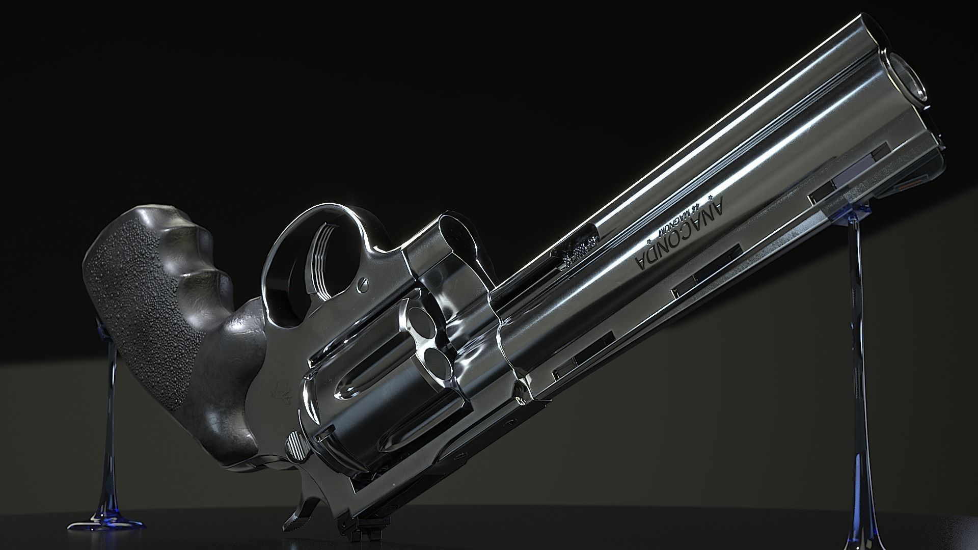 3D model Colt Anaconda Revolver Low-poly VR / AR / low-poly | CGTrader