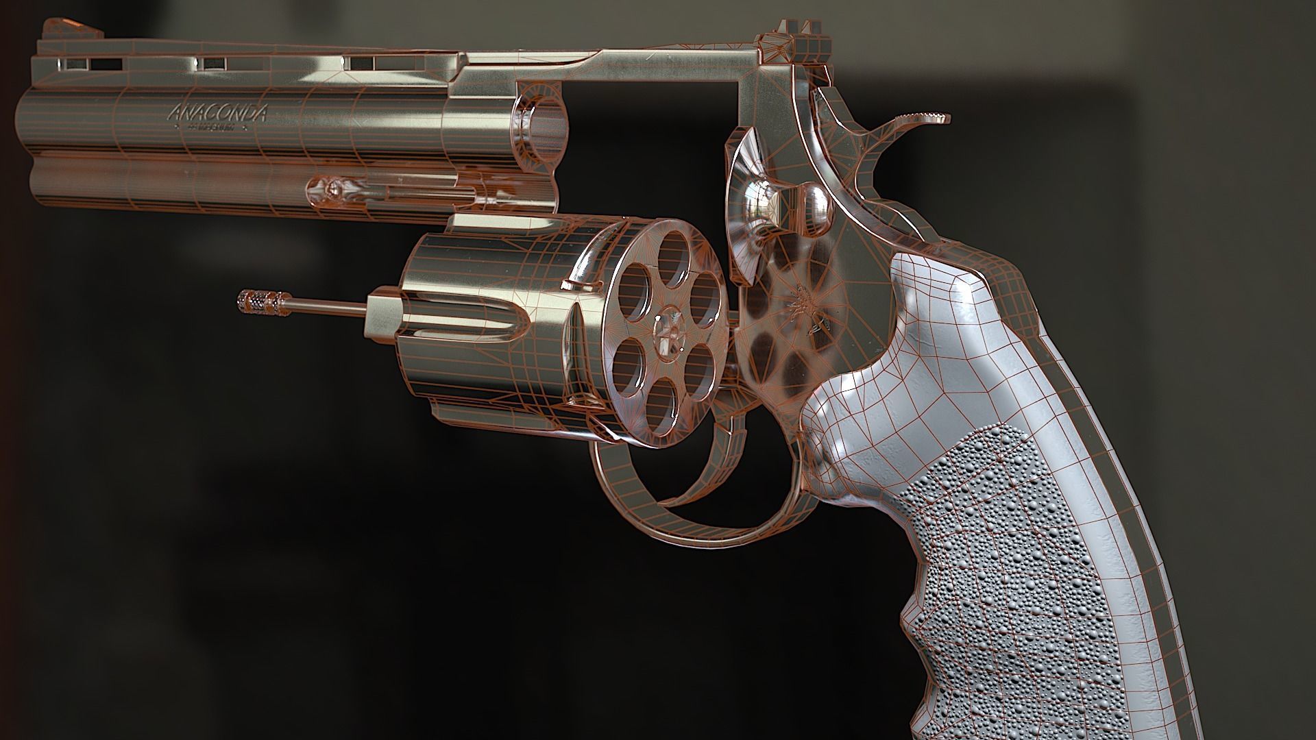 3D model Colt Anaconda Revolver Low-poly VR / AR / low-poly | CGTrader