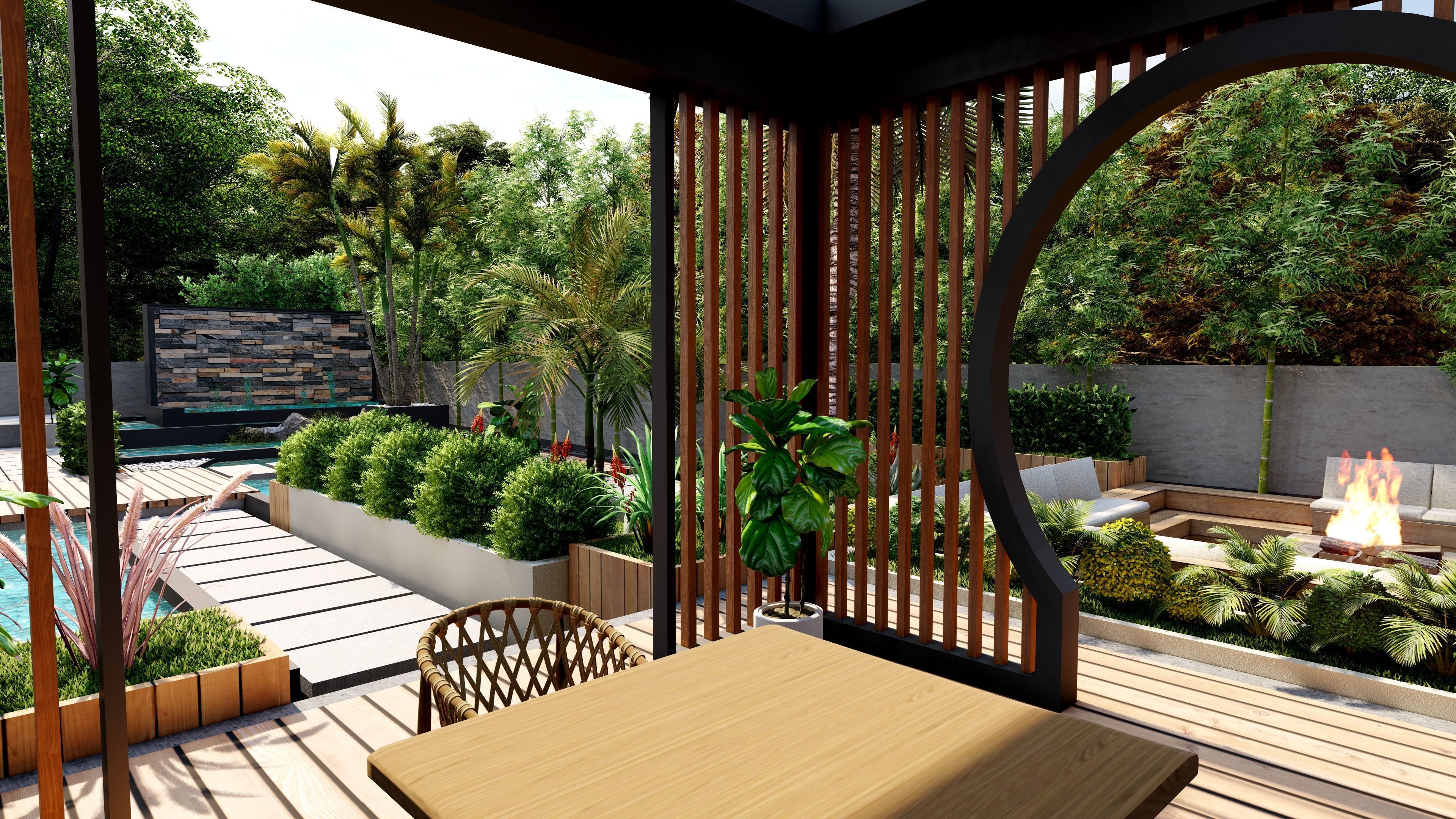 3D model file plus lumion scene files of a garden design 3D model ...