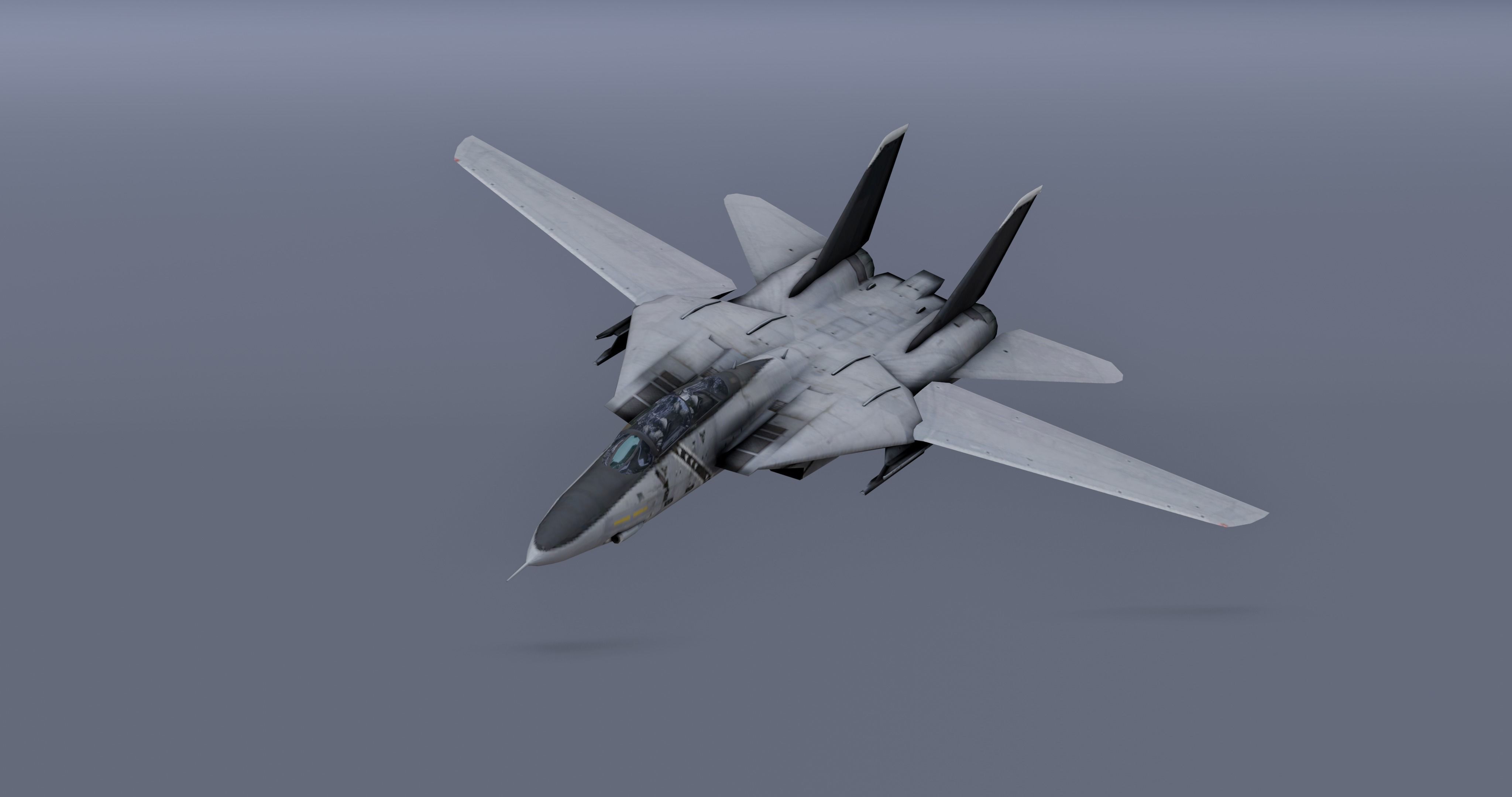 3D model F14 - Bombcat Military aircraft VR / AR / low-poly | CGTrader