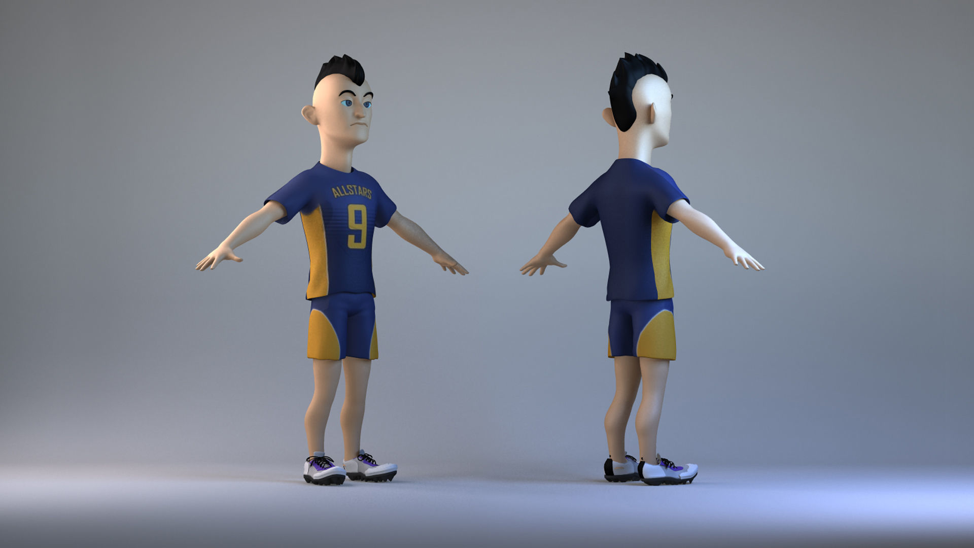 characters punk students men cartoon boys 3D model | CGTrader