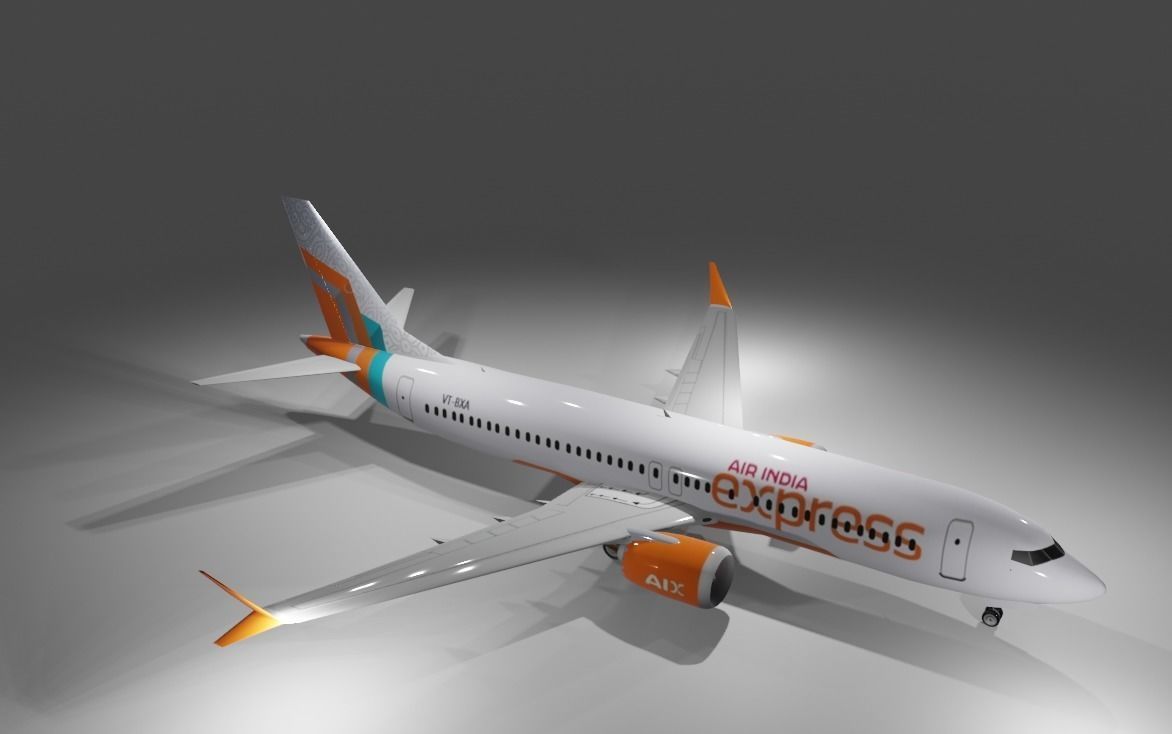 3D model Air India Express new livery Boeing 737 max 8 3d model VR / AR ...