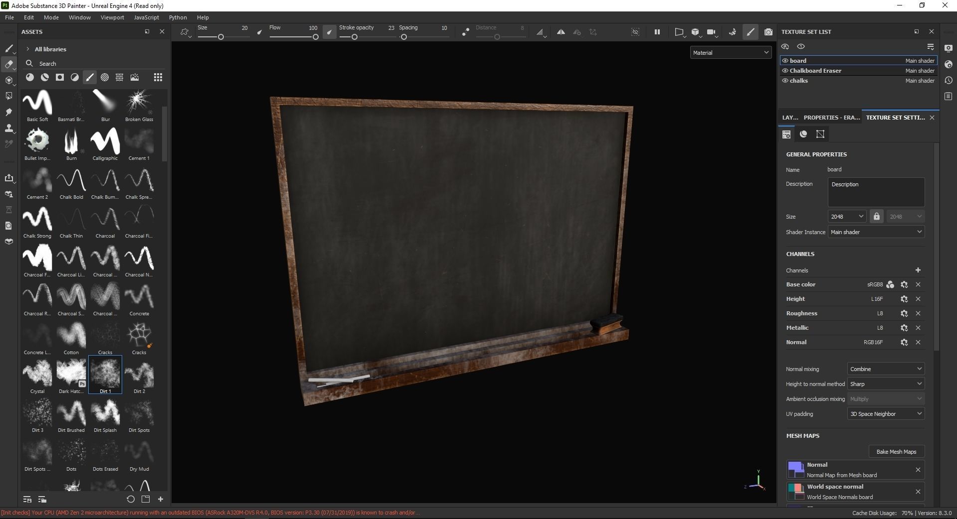 3D model Chalkboard 3D Model VR / AR / low-poly | CGTrader
