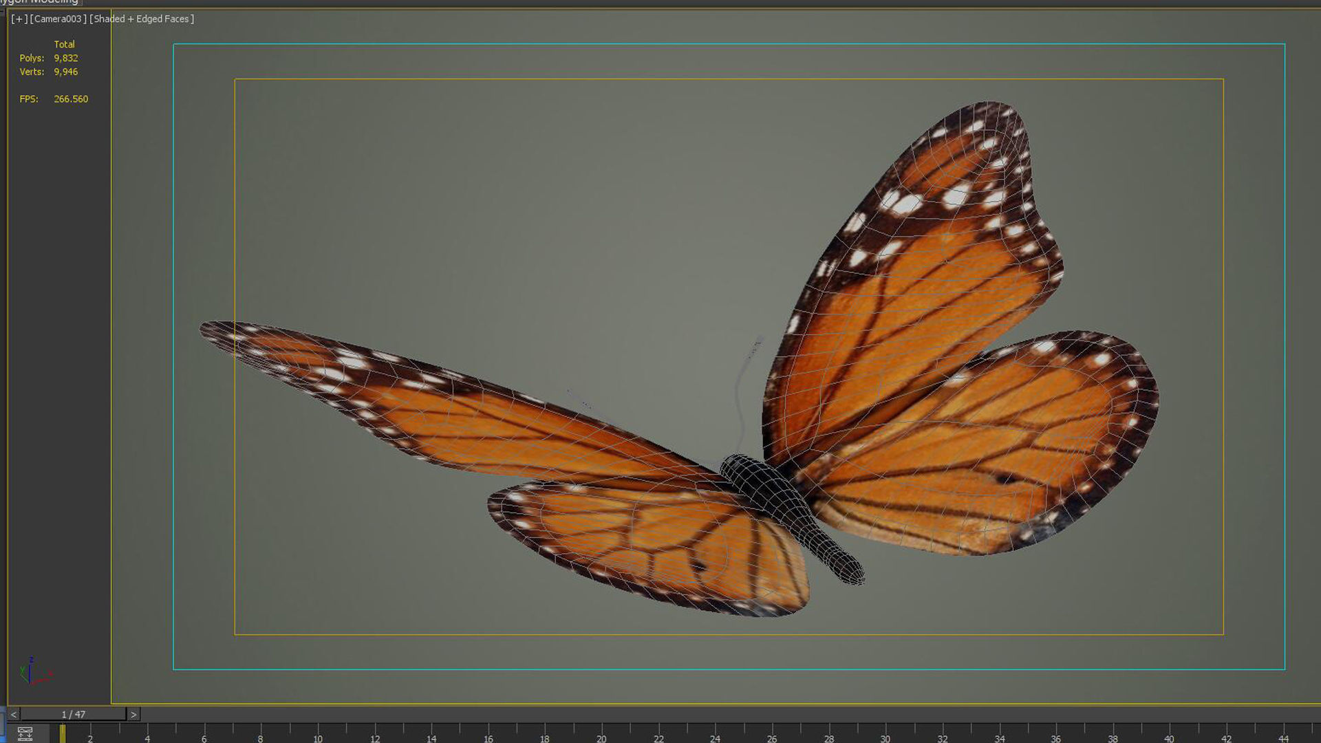 Danaus Plexippus Butterfly Milkweed Monarch tiger wanderer 3D model ...