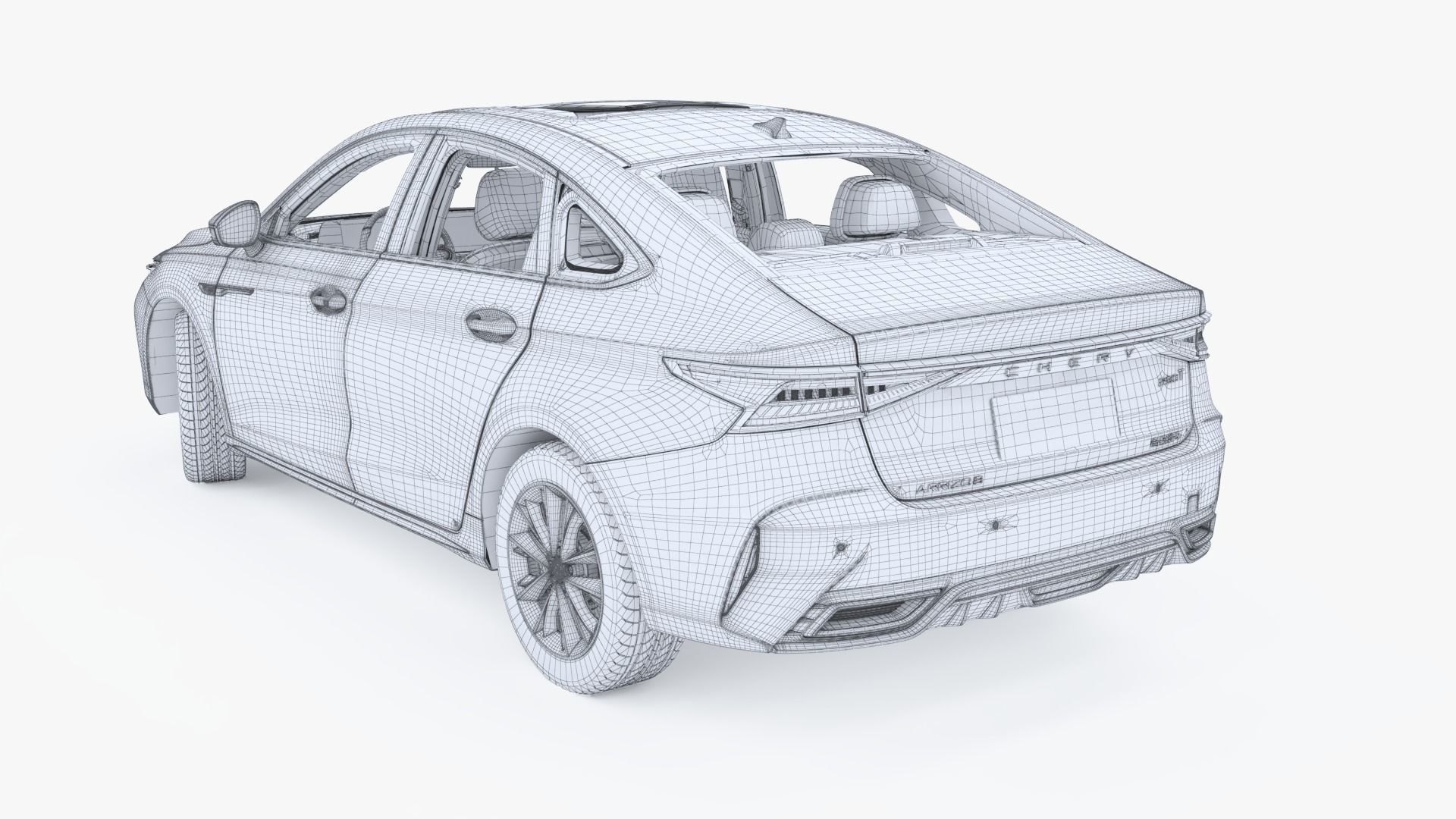 3D model Chery Arrizo 8 2023 with interior VR / AR / low-poly | CGTrader