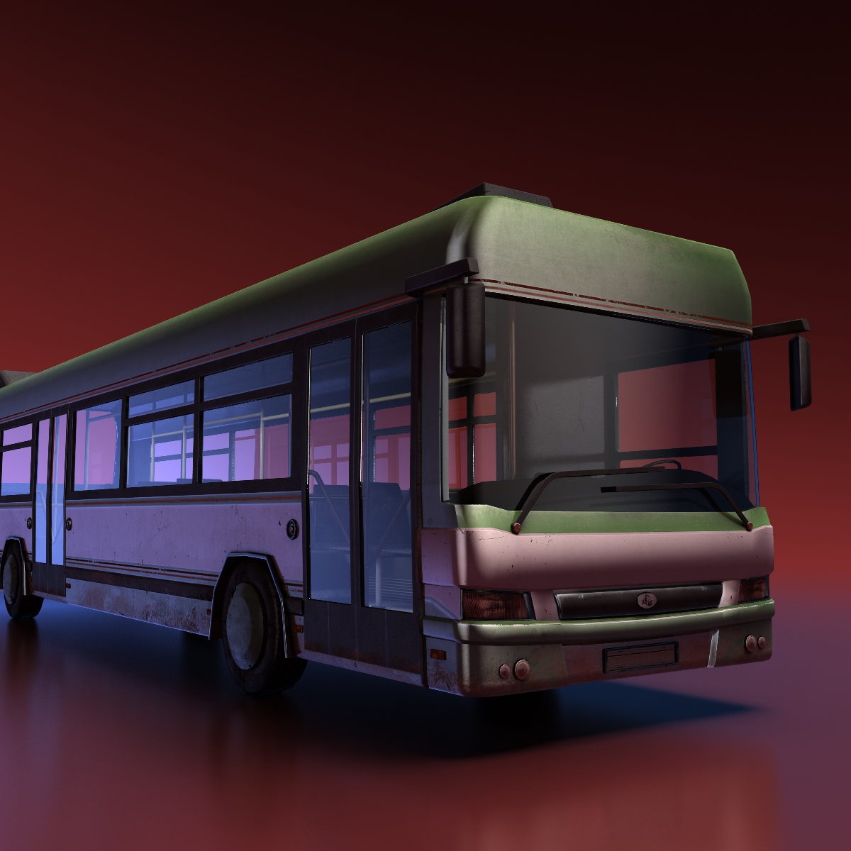 City Bus 3D Model Game ready .max .obj .fbx .lwo .lw .lws .ma .mb ...