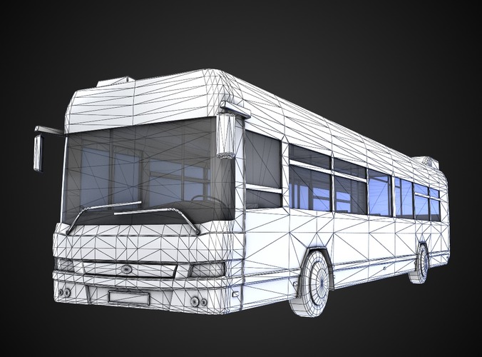 3D model City Bus VR / AR / low-poly MAX OBJ FBX LWO LW LWS MA MB ...