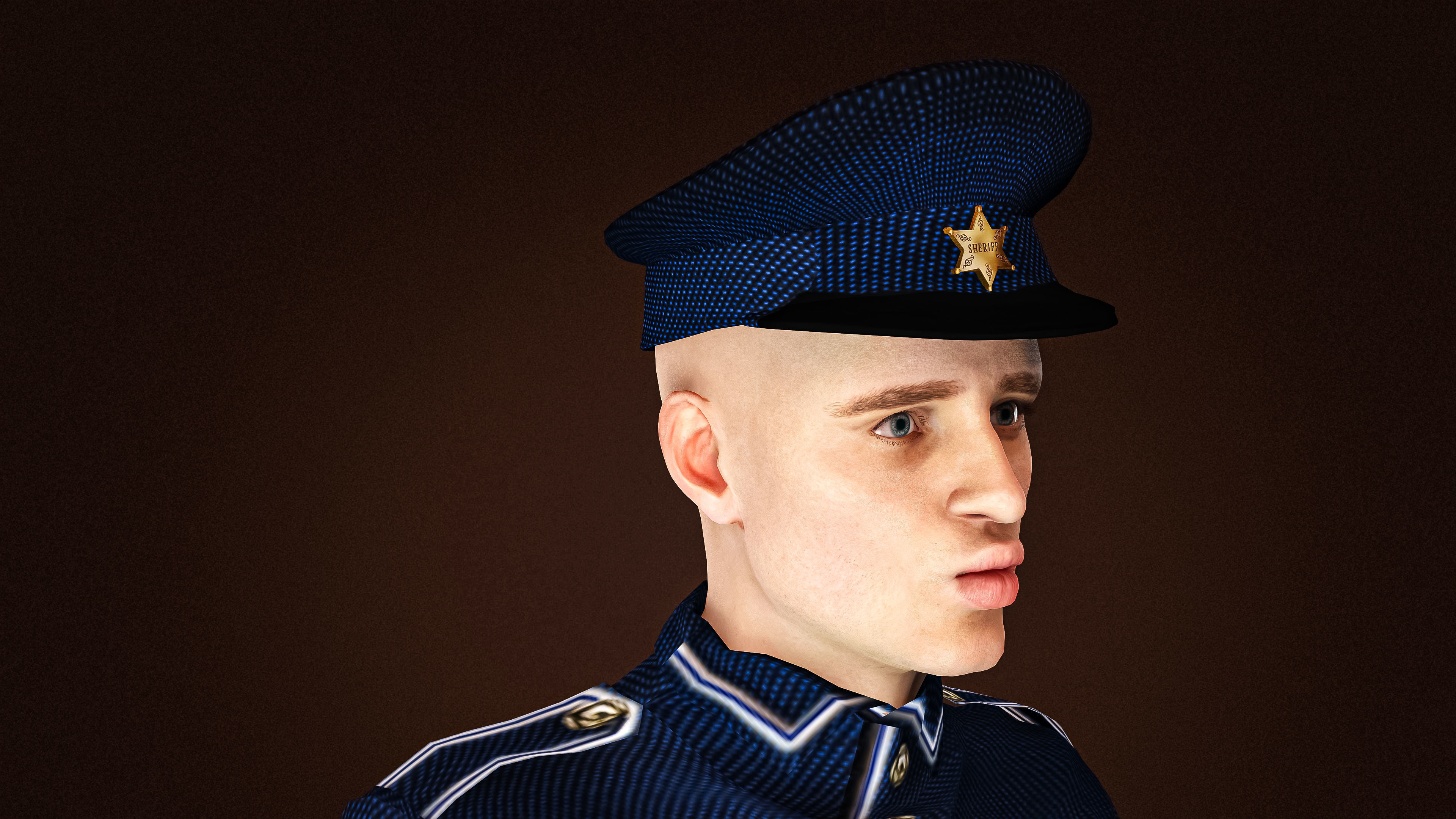 3D model High Quality Male Old Police Officer VR / AR / low-poly | CGTrader