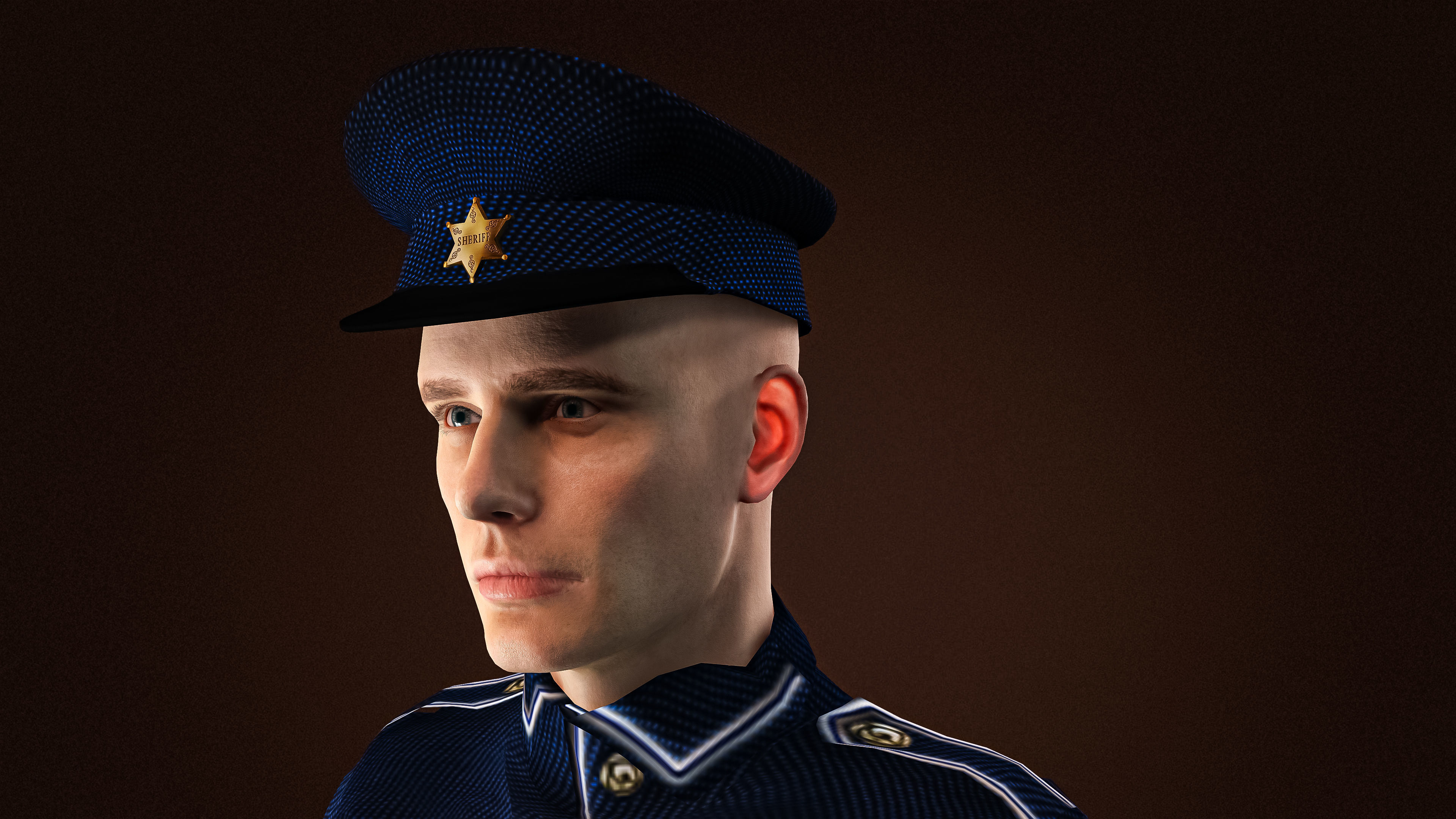 3D model High Quality Male Old Police Officer VR / AR / low-poly | CGTrader