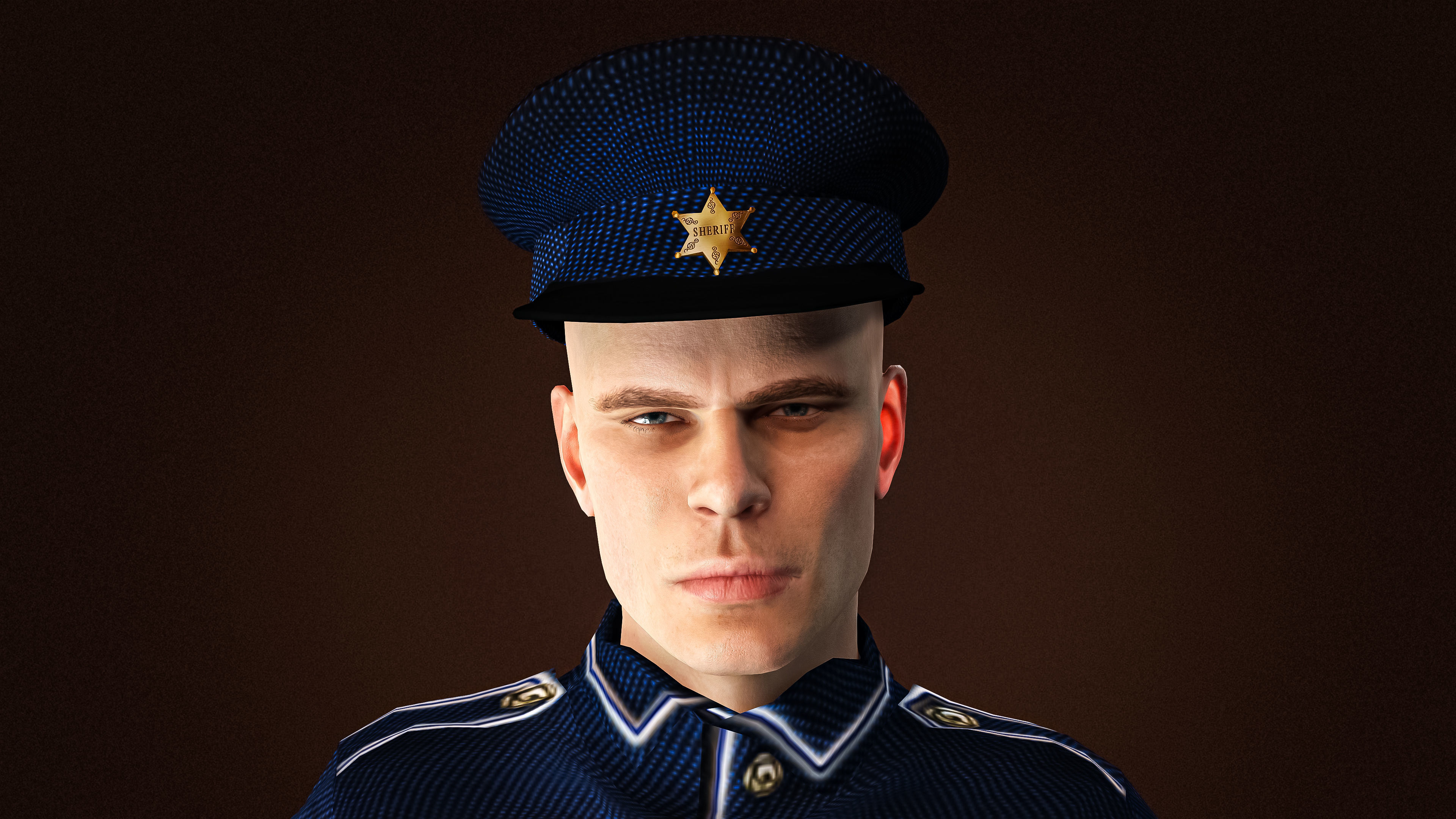 3D model High Quality Male Old Police Officer VR / AR / low-poly | CGTrader