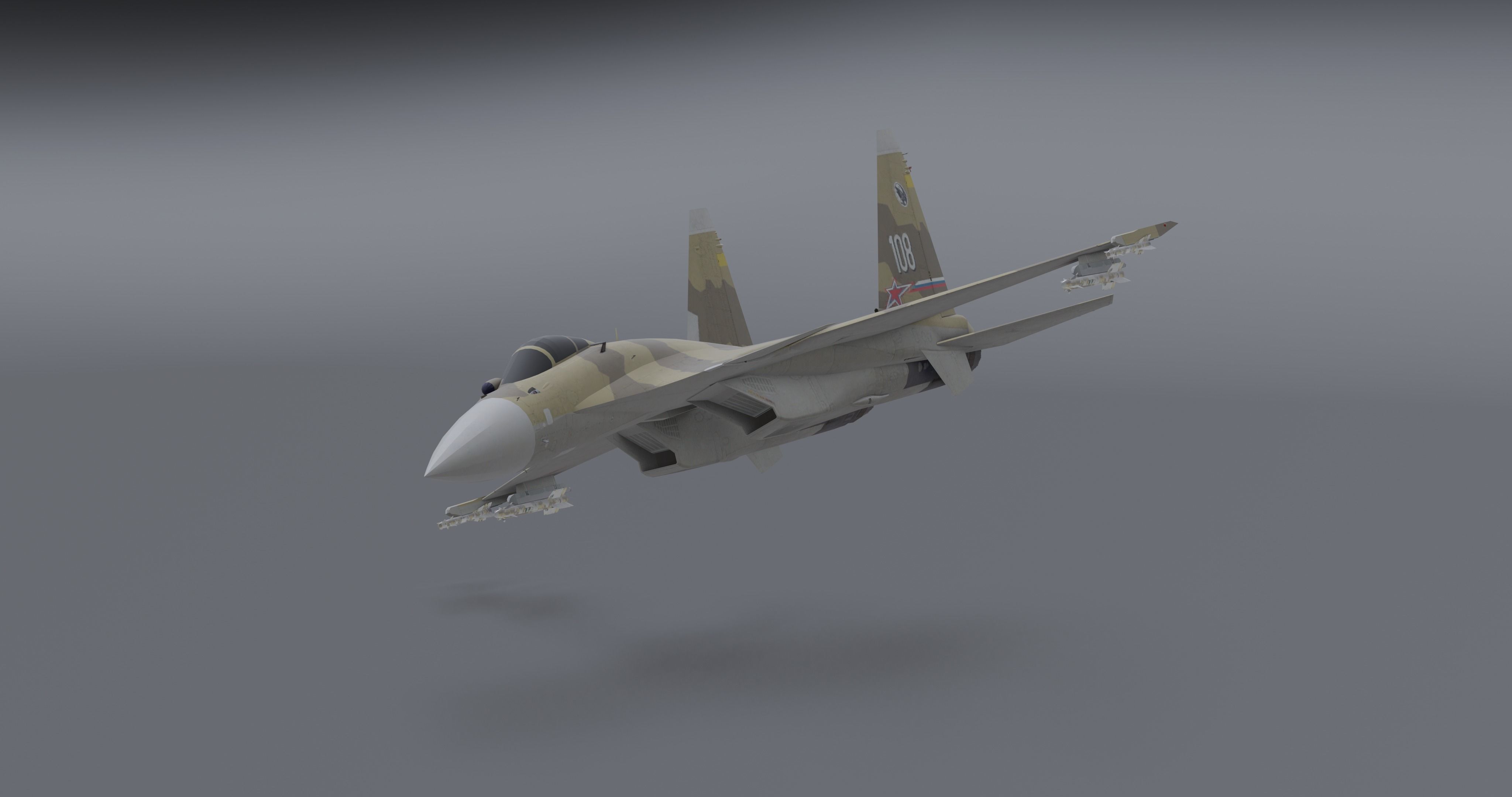 3D model Sukhoi - 37 Terminator VR / AR / low-poly | CGTrader
