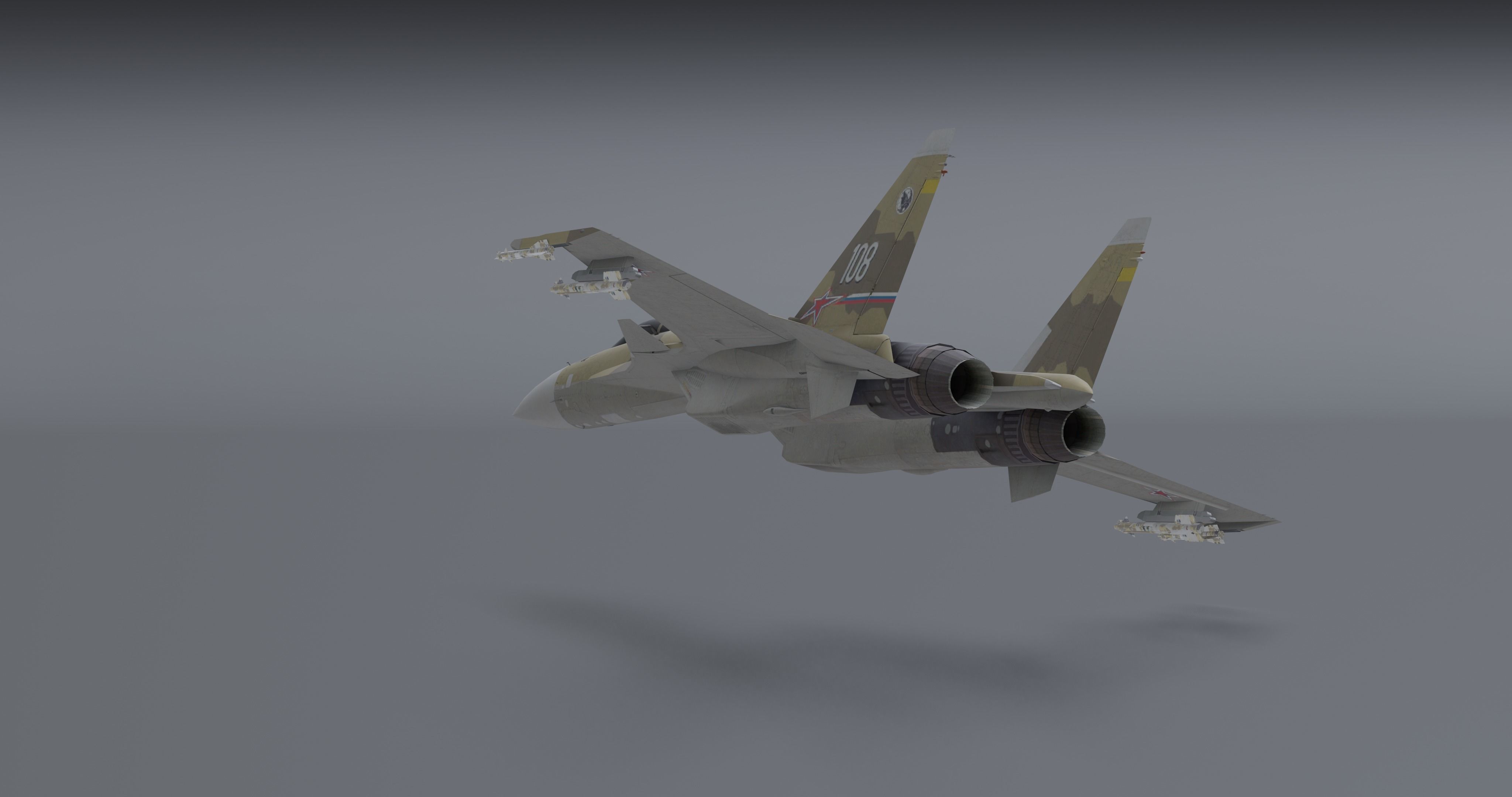 3D model Sukhoi - 37 Terminator VR / AR / low-poly | CGTrader