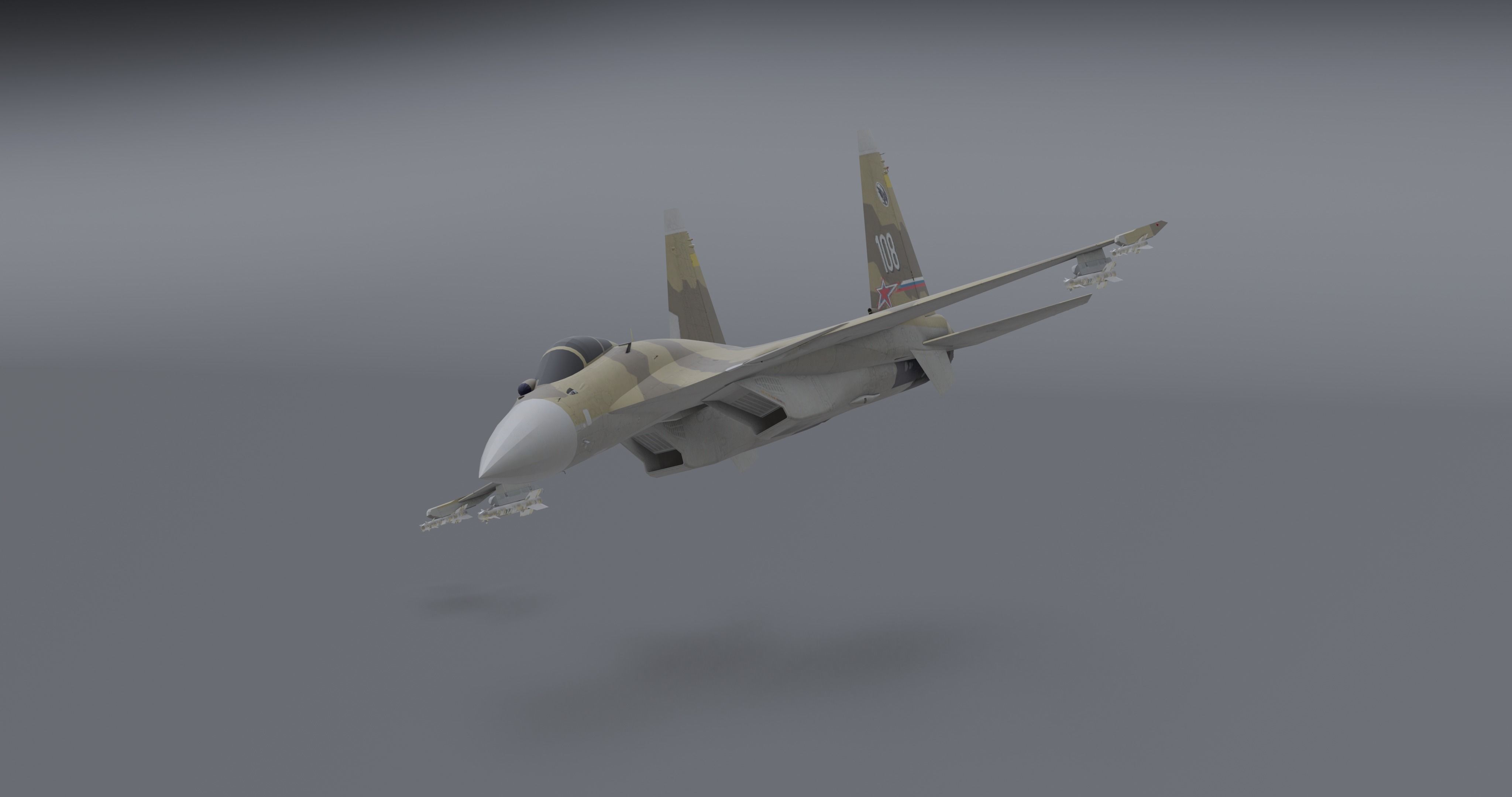 3D model Sukhoi - 37 Terminator VR / AR / low-poly | CGTrader