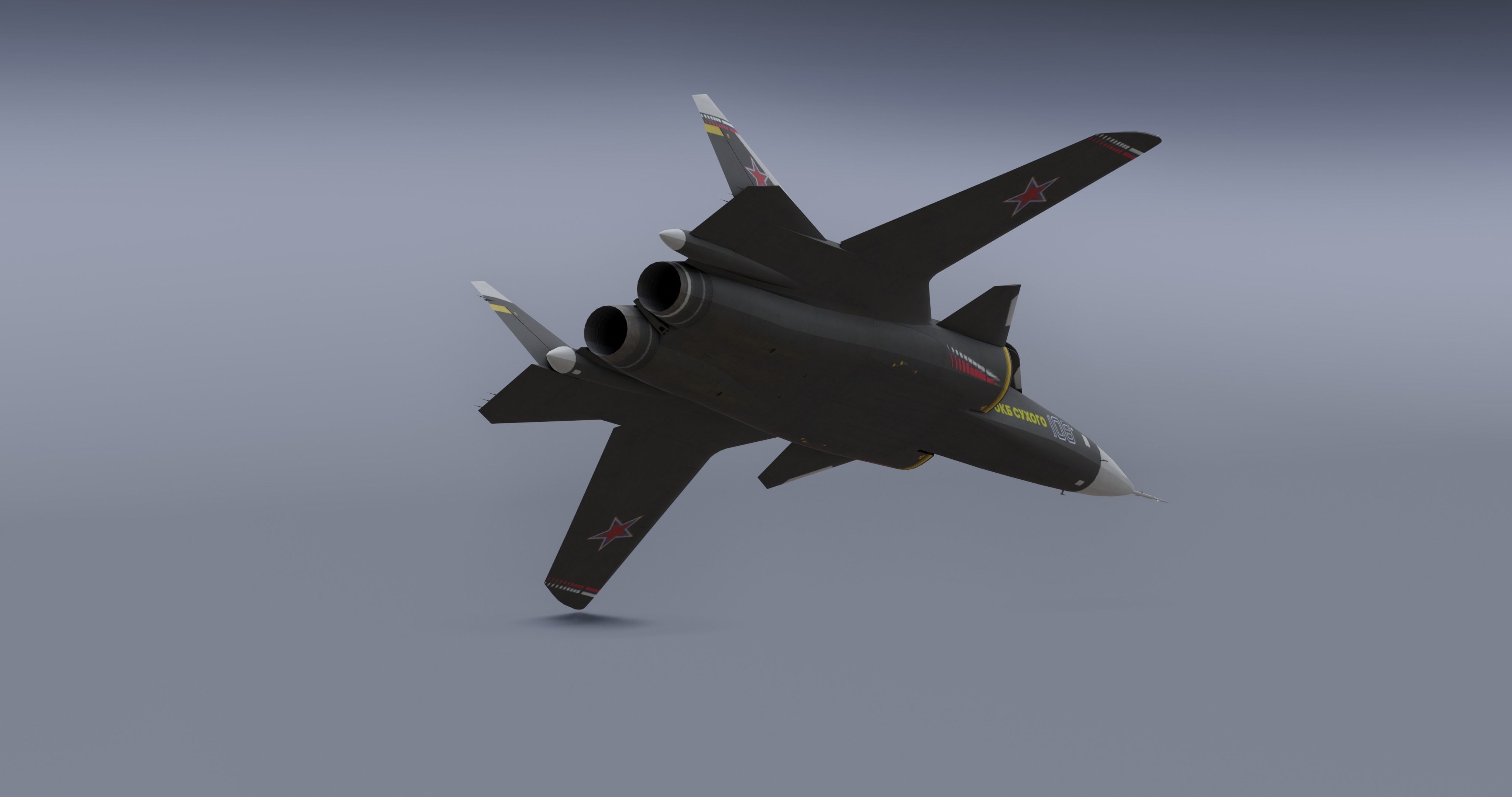 3D model Sukhoi - 47 Berkut VR / AR / low-poly | CGTrader